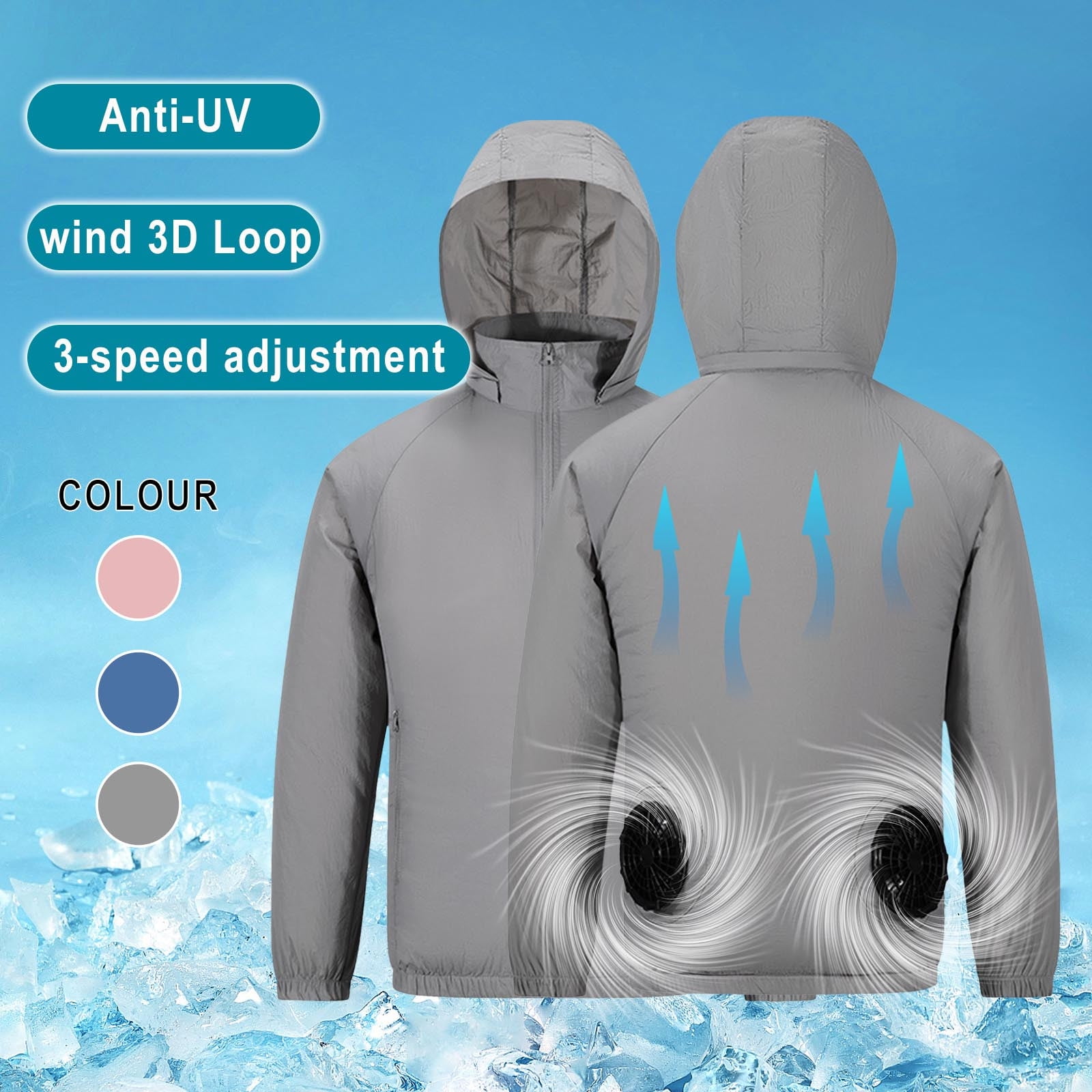 BADHUB Cooling Jacket with Removable Hood for Men Women,UV Sun ...
