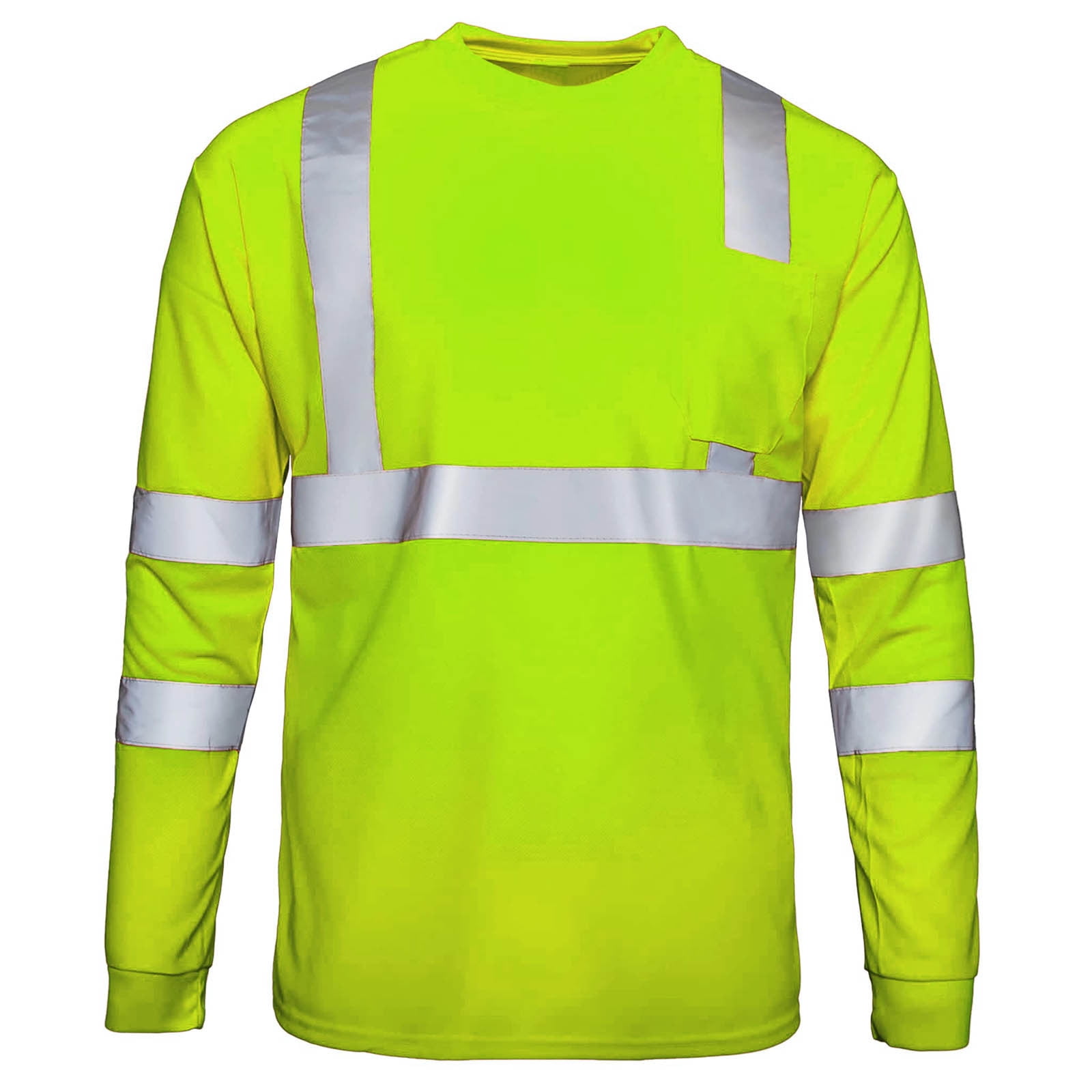 BADHUB Long Sleeve Safety Shirt for Men with High Visibility Reflective ...