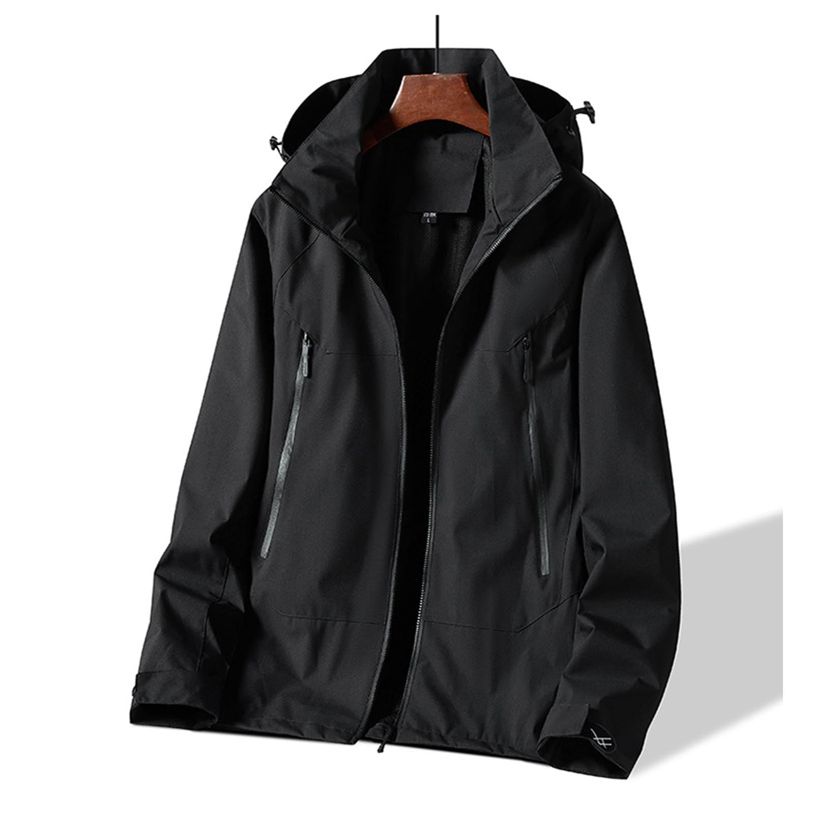BADHUB Men's Big & Tall Coat Rain Jacket with Hood Water Resistant ...