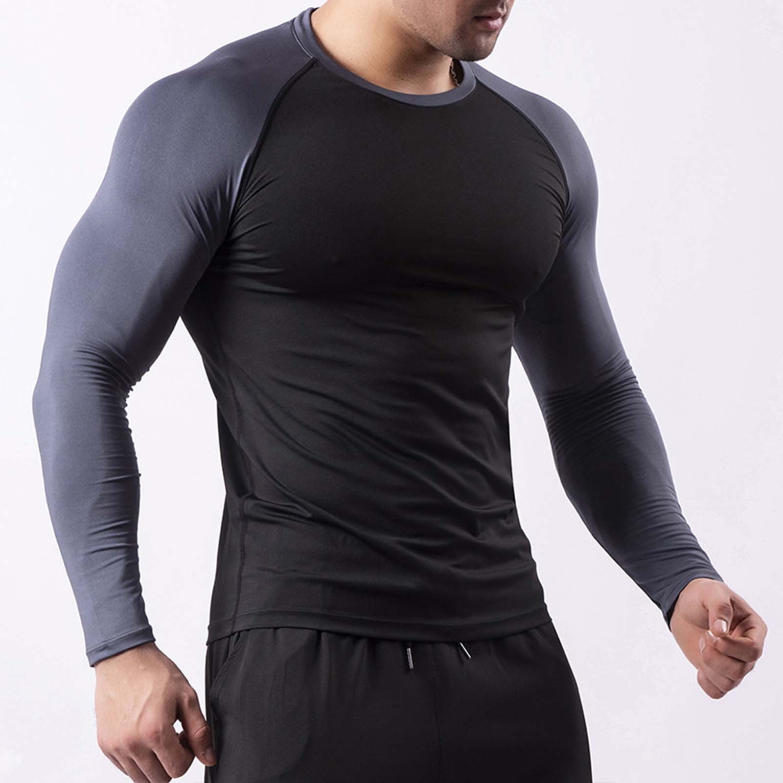 BADHUB Men's Raglan Baseball T-Shirts Long Sleeve Crew Neck Casual ...