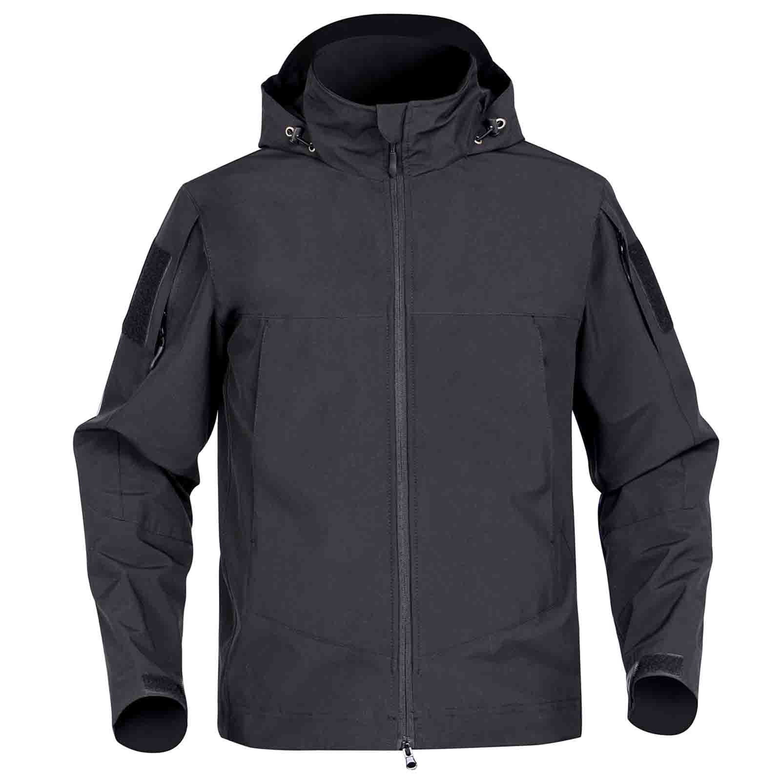 BADHUB Men's Softshell Jacket with Hood Fleece Lined Windbreaker ...