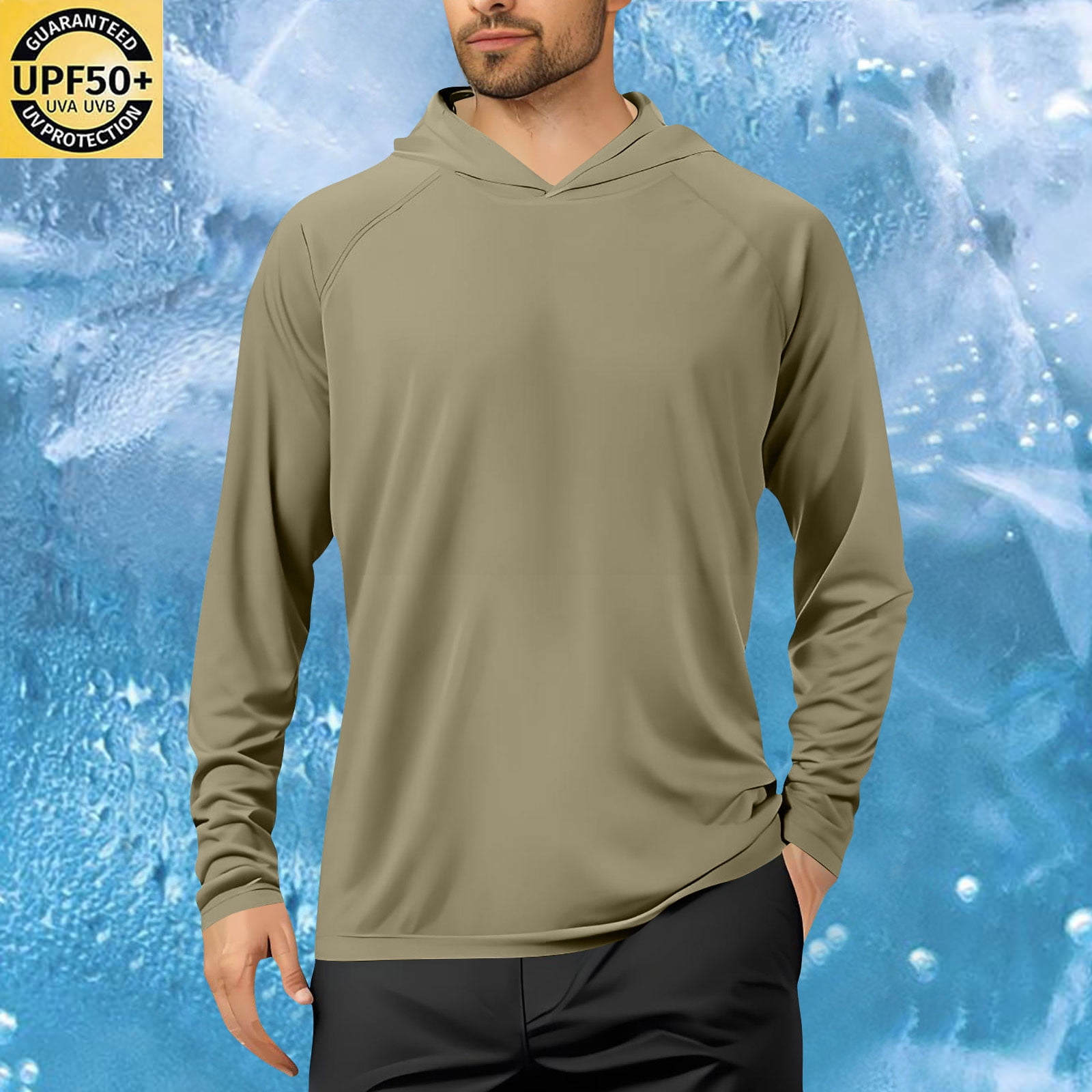 BADHUB Men's Sun Protection Hoodie Shirts UPF 50+ Long Sleeve UV SPF T ...