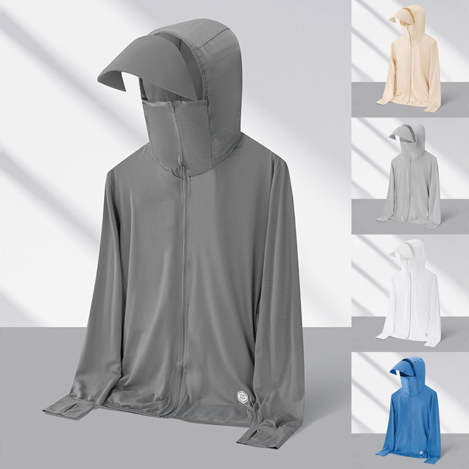 BADHUB Men's Sun Protection Outdoor Hoodies with Face Mask Big Brim ...