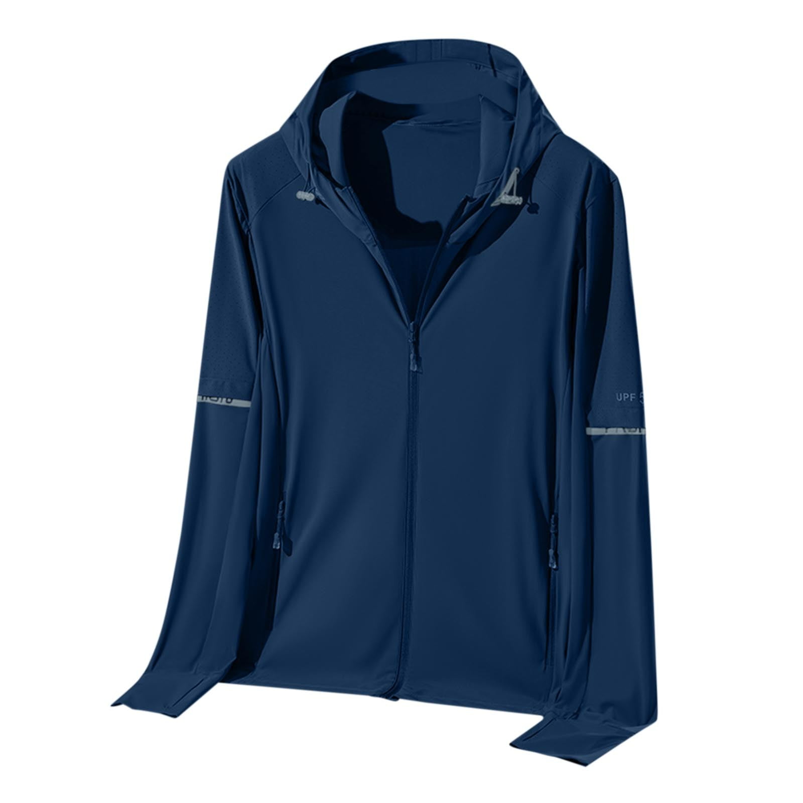 BADHUB Men's Sun UPF50+ Outdoor Hoodie Jacket Summer Ice Silk UV Protrction Sport Solid Color ...