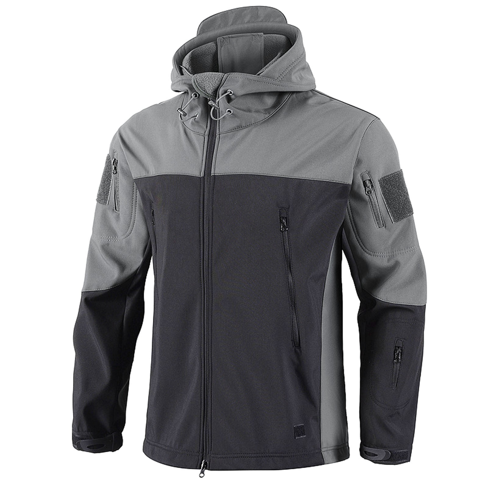 BADHUB Men's Tactical Jacket with Hood Color Block Waterproof Rain ...