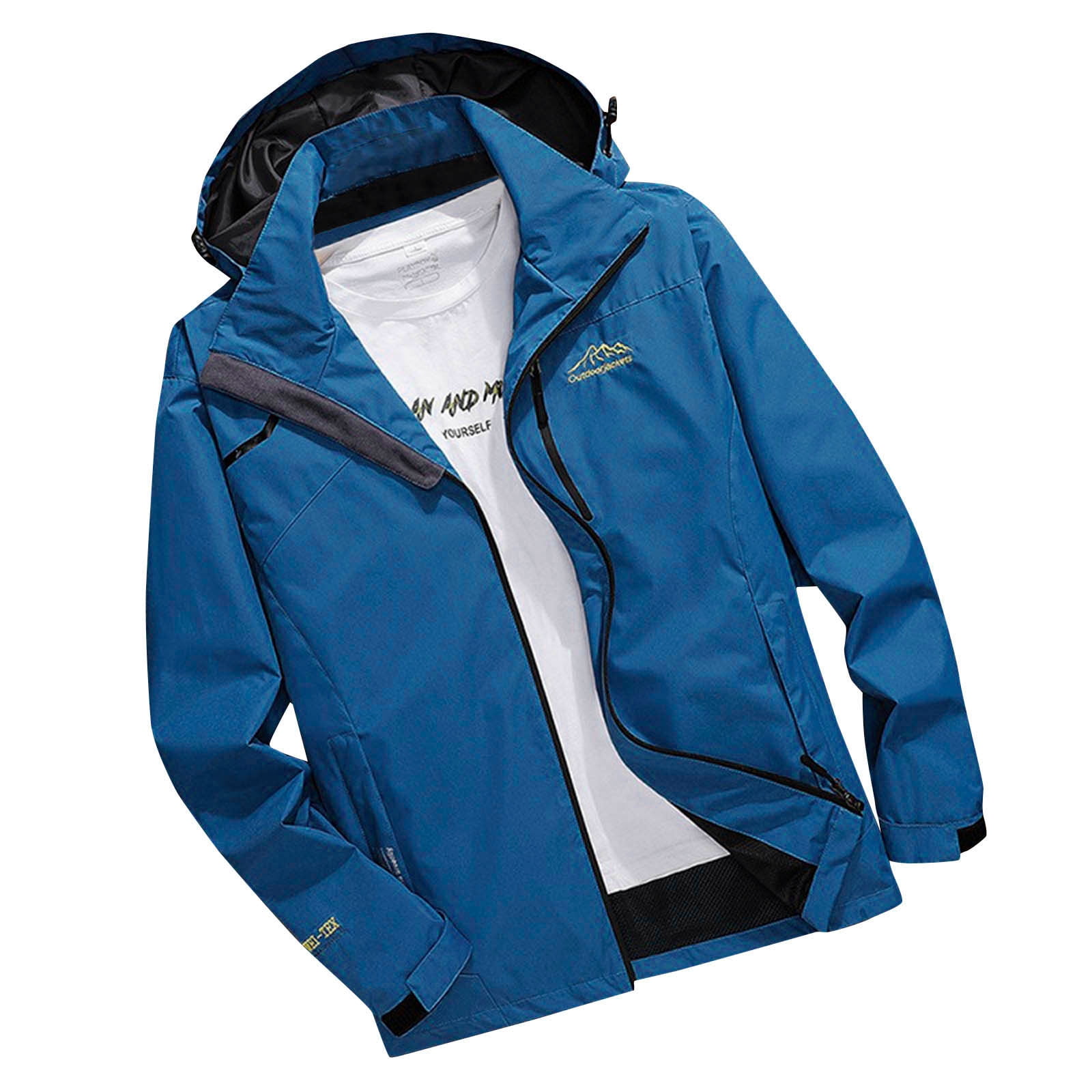 BADHUB Men's Waterproof Windbreaker Jackets Big and Tall Lightweight ...