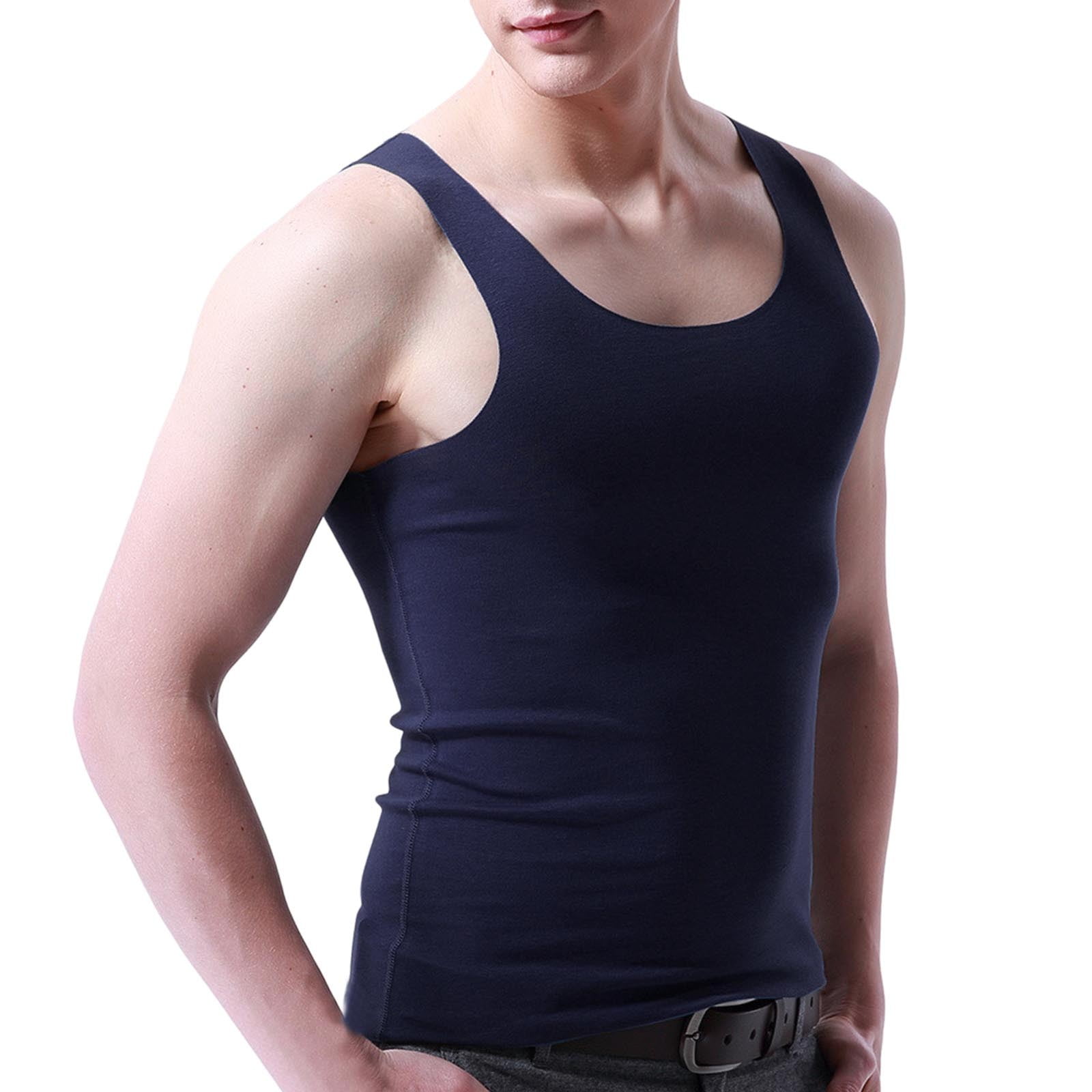 BADHUB Men's Workout Tank Tops Big and Tall Muscle Fit Sleeveless Tight ...