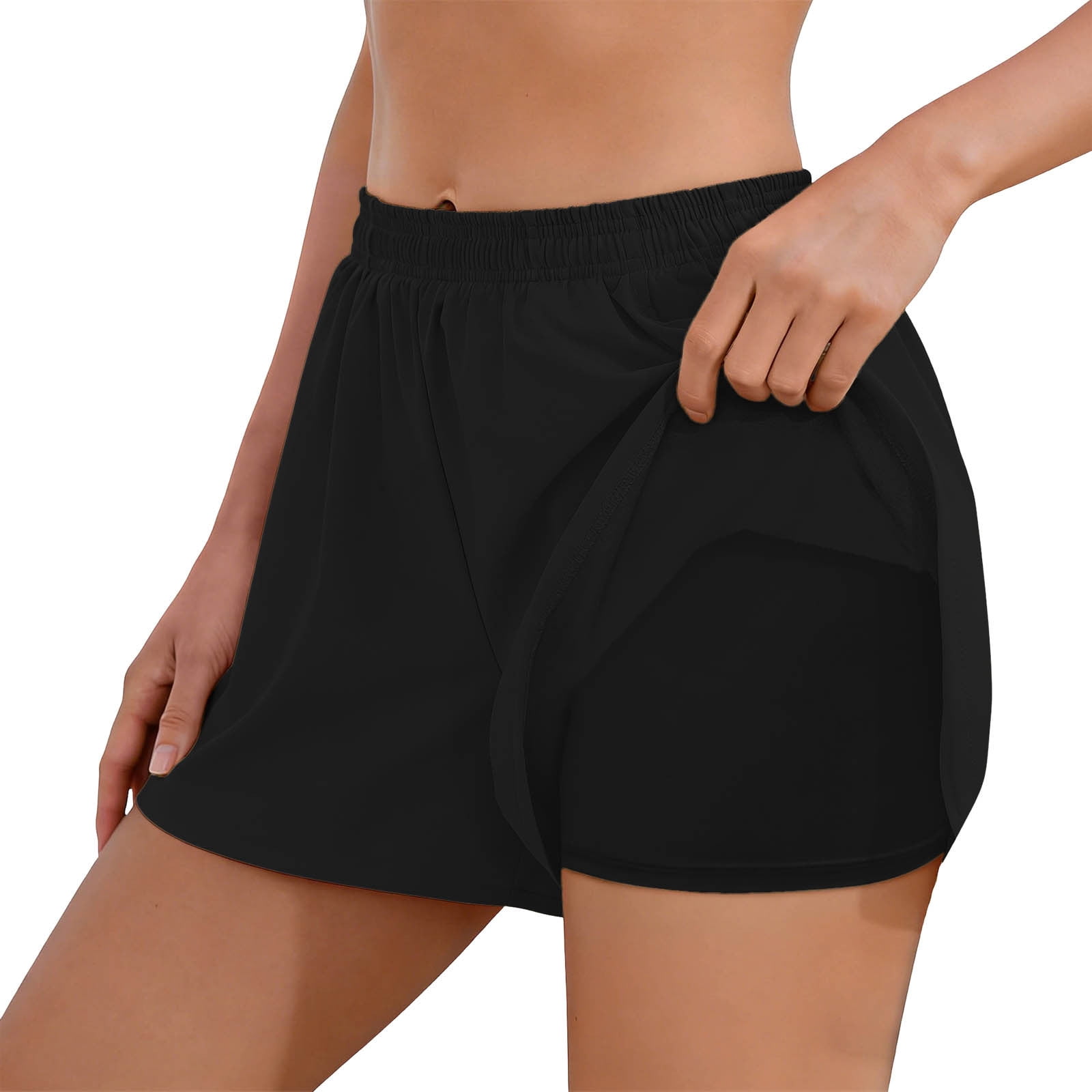 BADHUB Swimsuit for Women Shorts Summer Casual Yoga Shorts with Liner ...