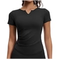 BADHUB Women's Short Sleeve T-Shirts with Breathable Quick Dry Solid ...