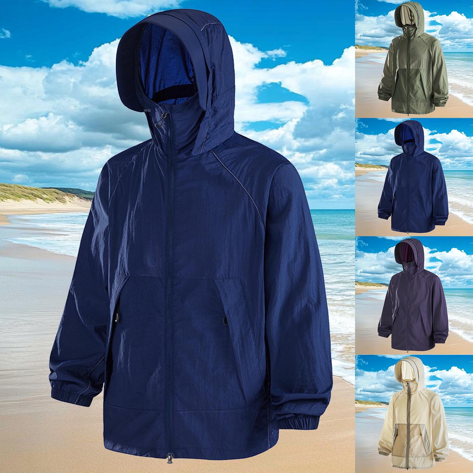 BADHUB Women's UV Protection Sun Jacket Long Sleeve Hooded Sunscreen ...