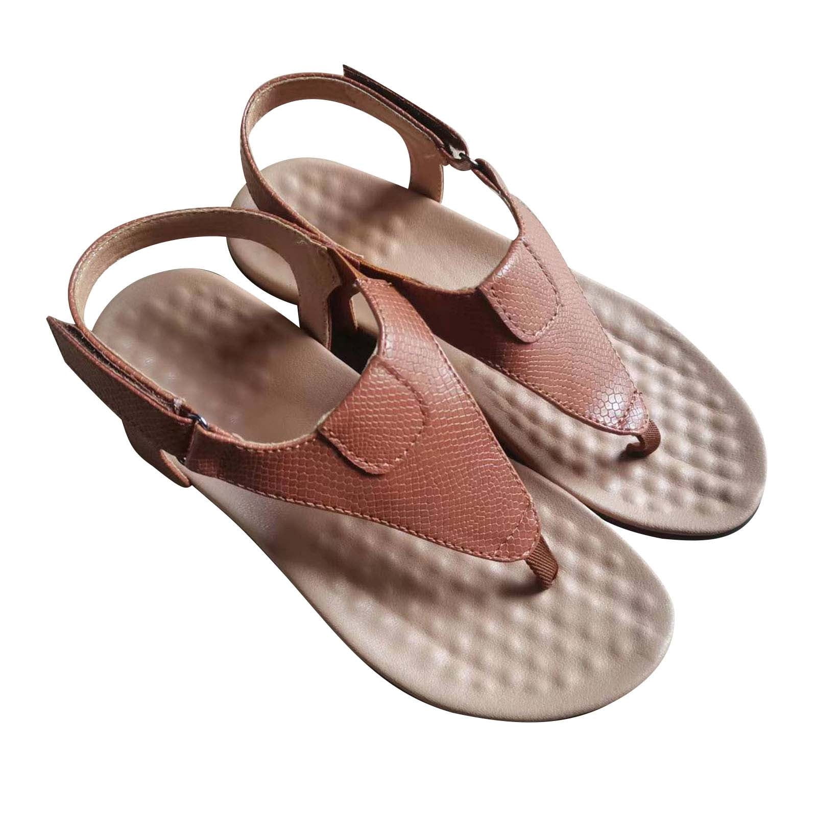 BADHUD Orthotic Sandals for Women Girls Comfortable Split-Toe Flat ...