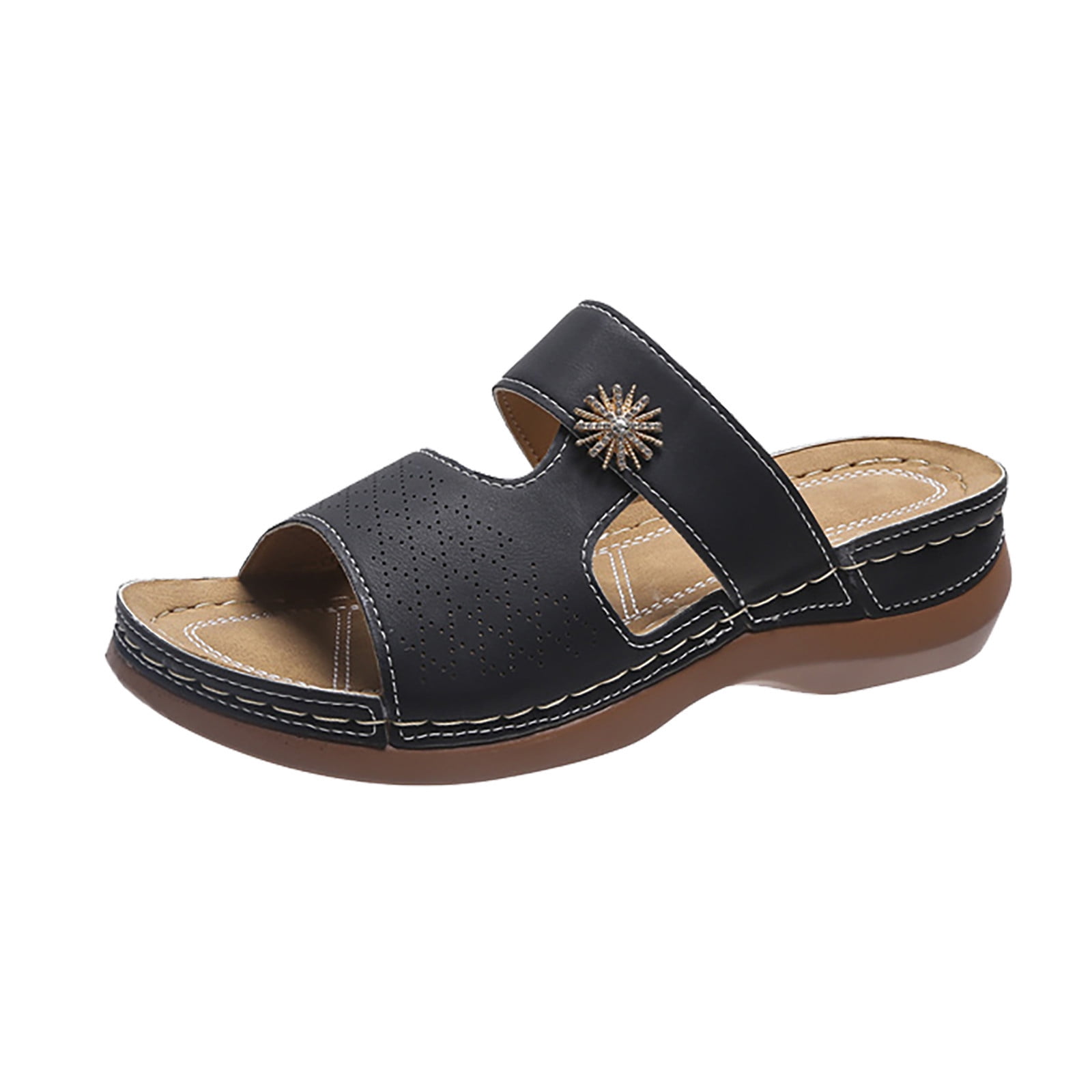 BADHUD Orthopedic Sandals for Women Gladiator Ankle Strap Sandal Arch ...