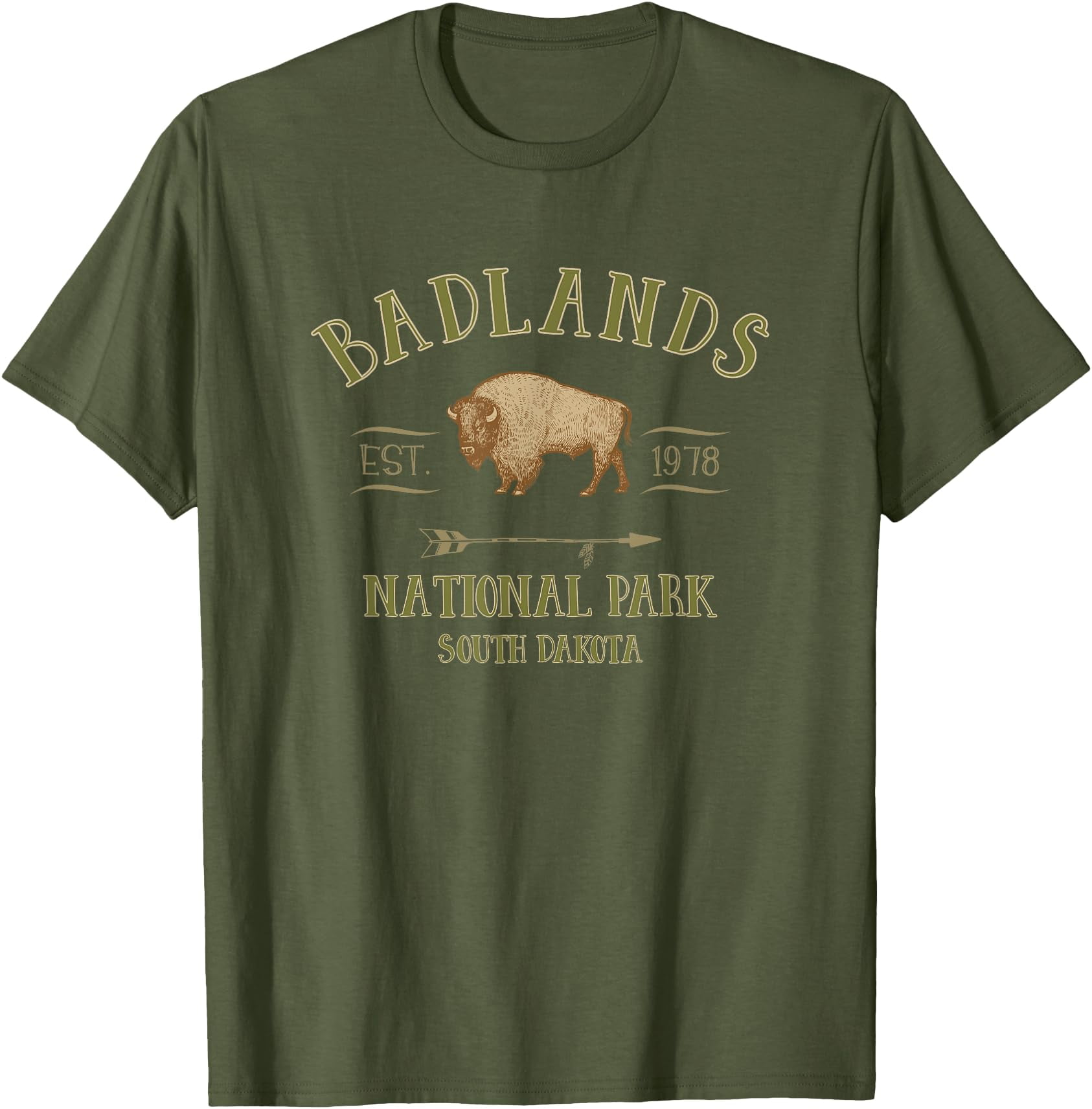 BADLANDS NATIONAL PARK South Dakota Bison Unisex T-Shirt for Men Women ...