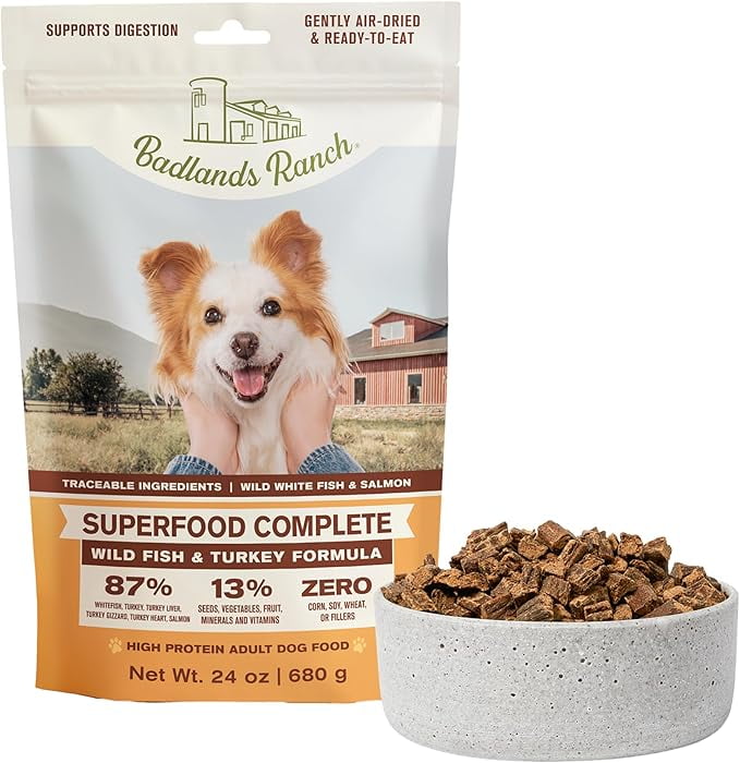 BADLANDS RANCH- Superfood Complete, Air-Dried Adult Dog Food - High ...