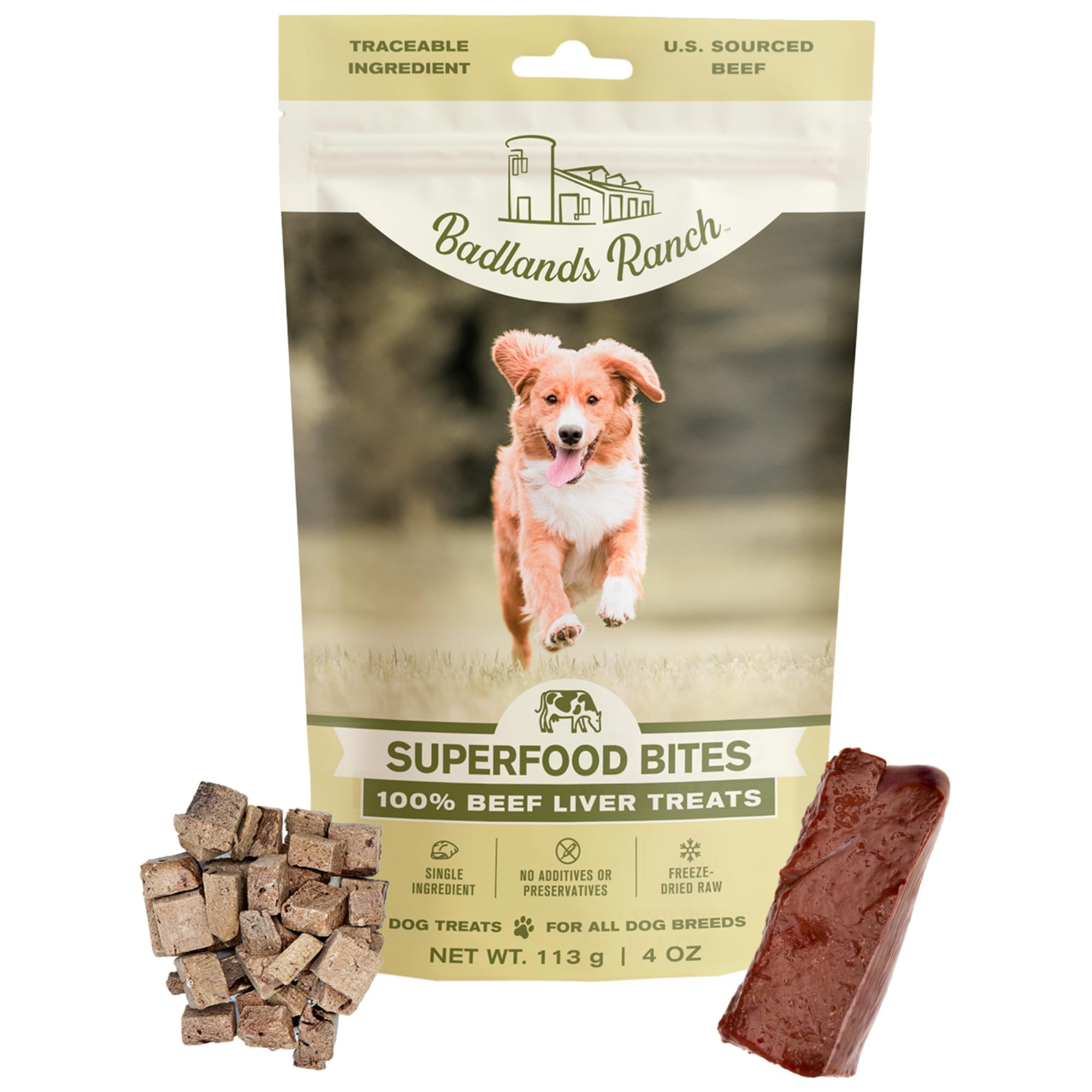 BADLANDS RANCH - Superfood TGF4 Bite, Freeze-Dried Raw Dog Treats ...