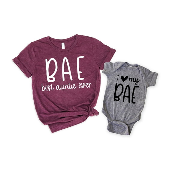 BAE Best Aunt Ever Shirt, I Love My BAE Shirt, Aunt Shirt, Auntie Shirt ...