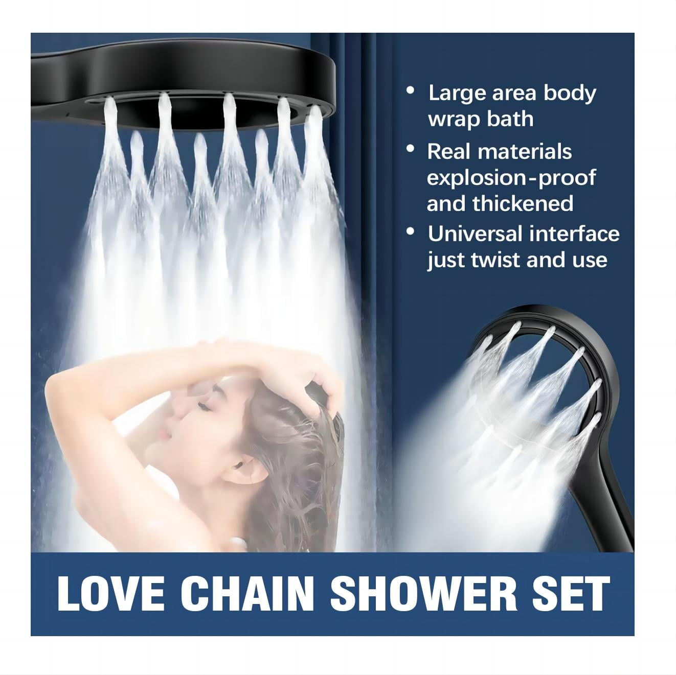 BAEFAD Bathroom water heater hand shower high flow shower head hollow ...