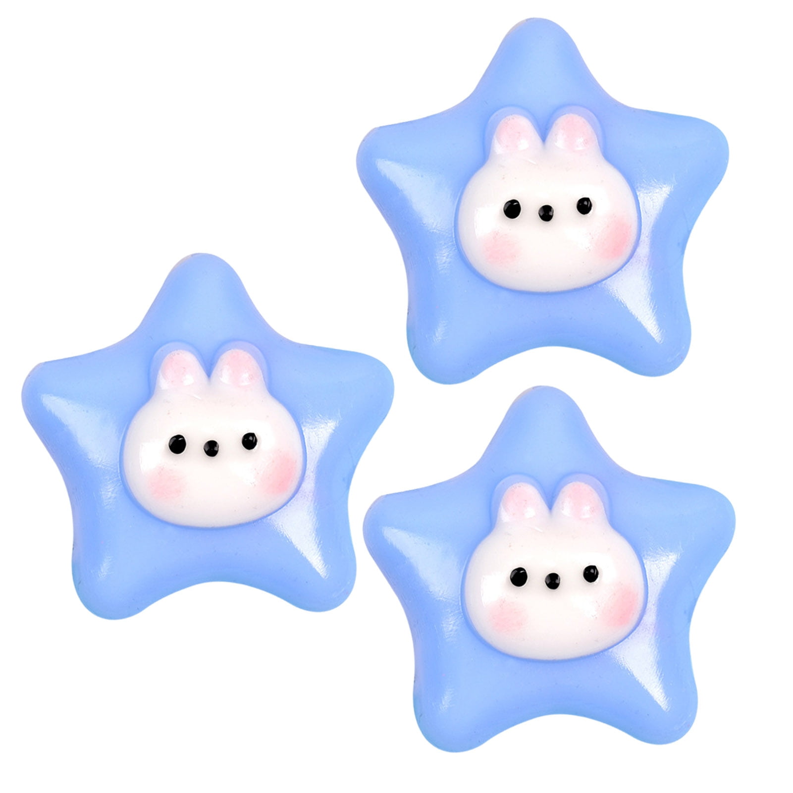 BAELLERT 1/2/3 Pcs Squeeze Toy Star Bunny Shape Ultra Soft TPR Stress ...
