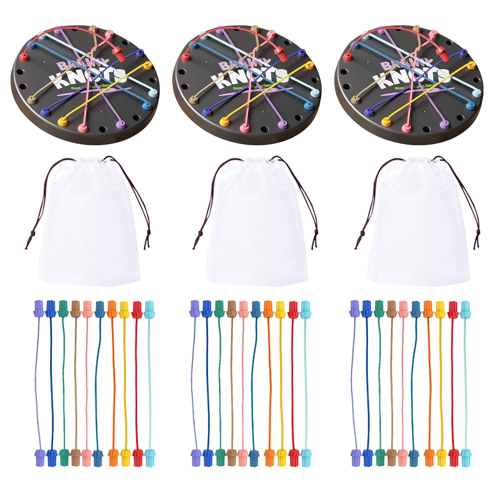 BAELLERT 1/2/3 Sets Brainy Knots Rope Untangling Game Logic Thinking ...