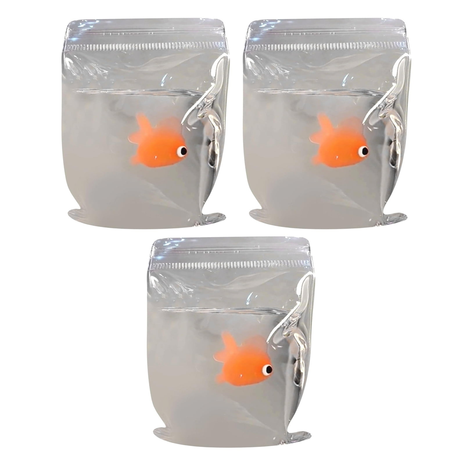 BAELLERT 1/2/3Pcs Clear Goldfish Bag Squeeze Toy Anxiety Stress Relief ...