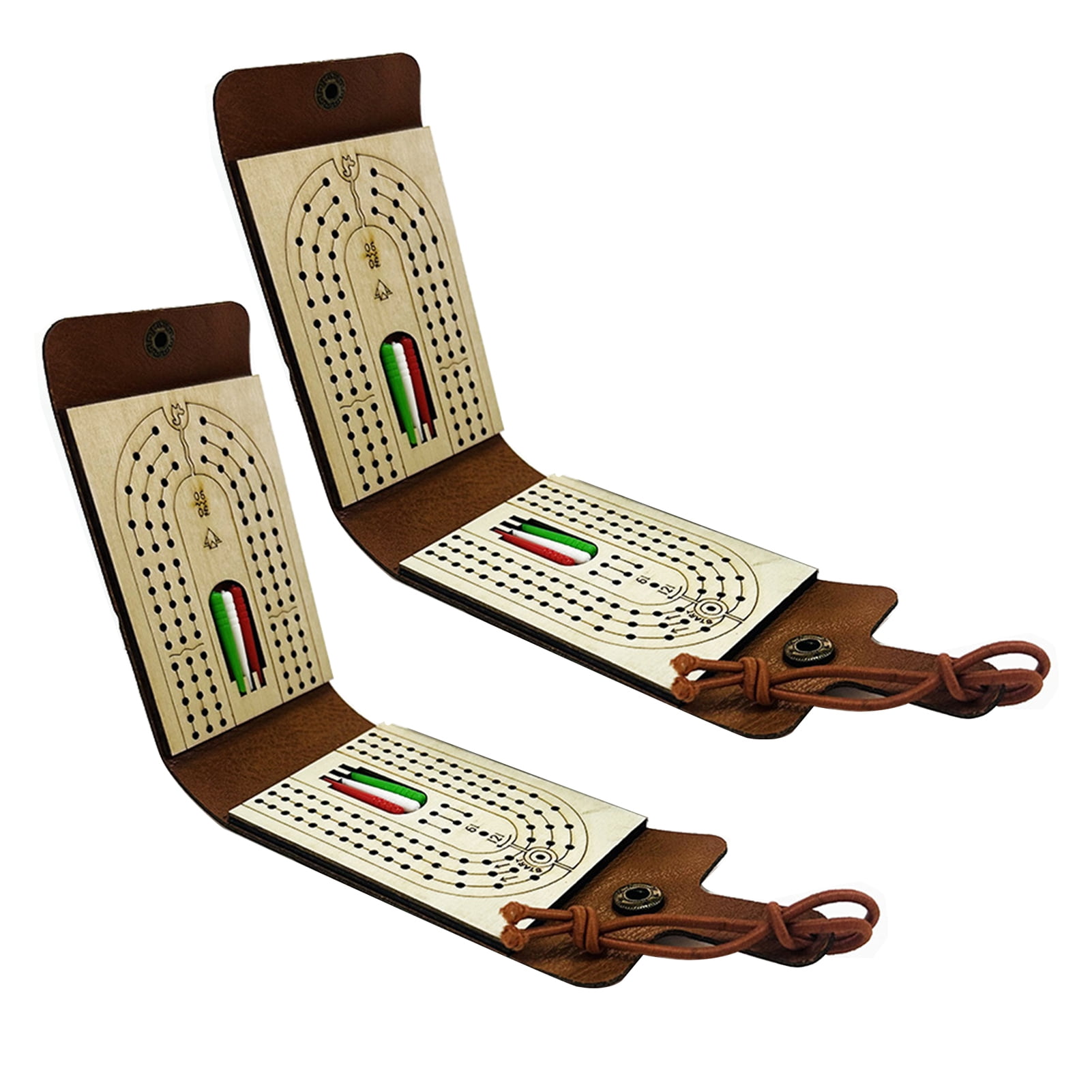BAELLERT 1/2 Sets Foldable Travel Cribbage Board Game Set with Poker ...
