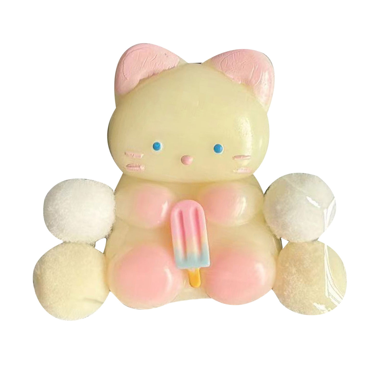 BAELLERT 1/2Pcs Animal Toast Squeeze Toy Stress Relief Cat Pig Toast ...