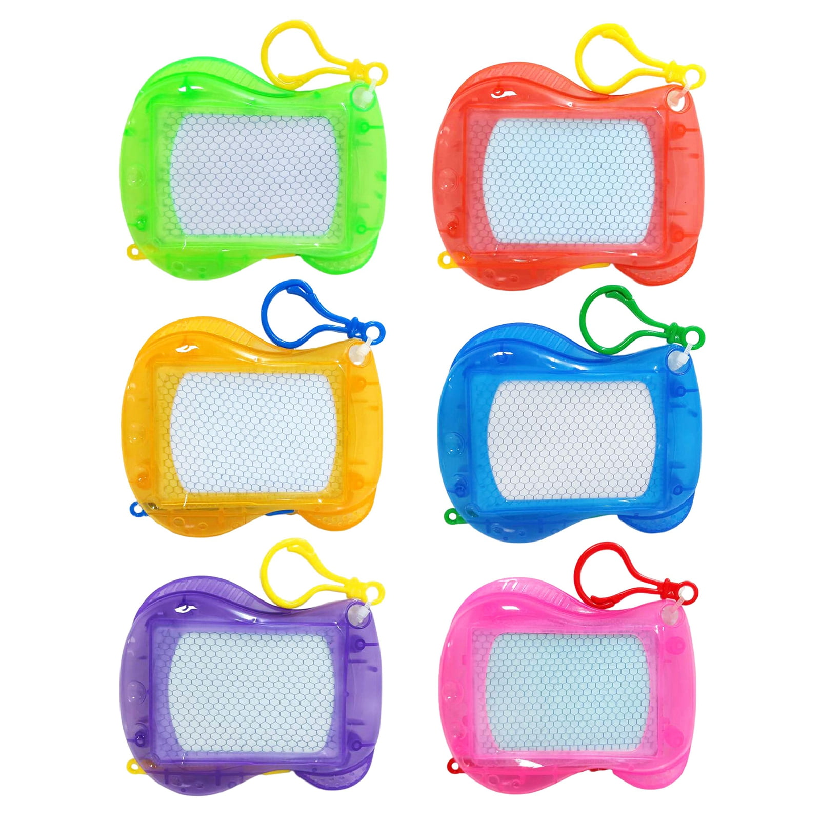 BAELLERT 1/6/12Pcs Mini Magnetic Drawing Board with Keychain Clip Pen ...