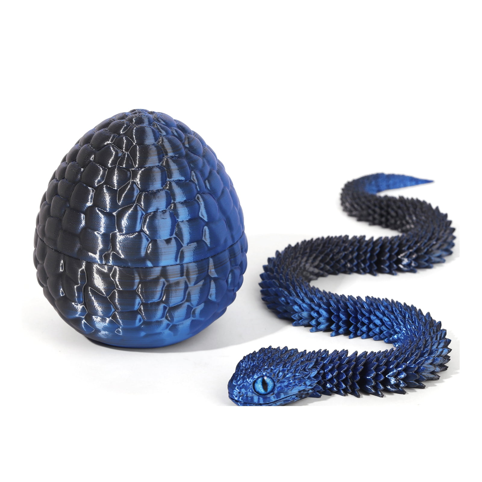 BAELLERT 1 Set 3D Printed Snake Egg Figurine Movable Joints Snake ...