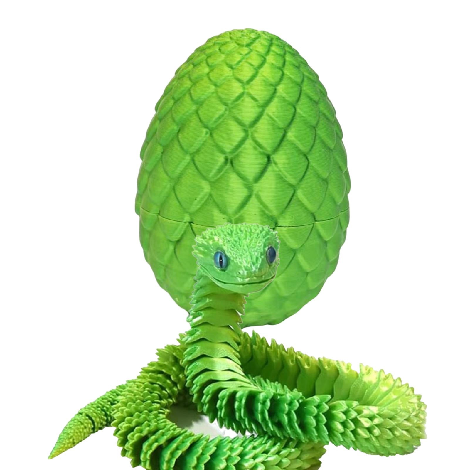BAELLERT 1 Set 3D Printed Snake Egg Figurine Movable Joints Snake ...