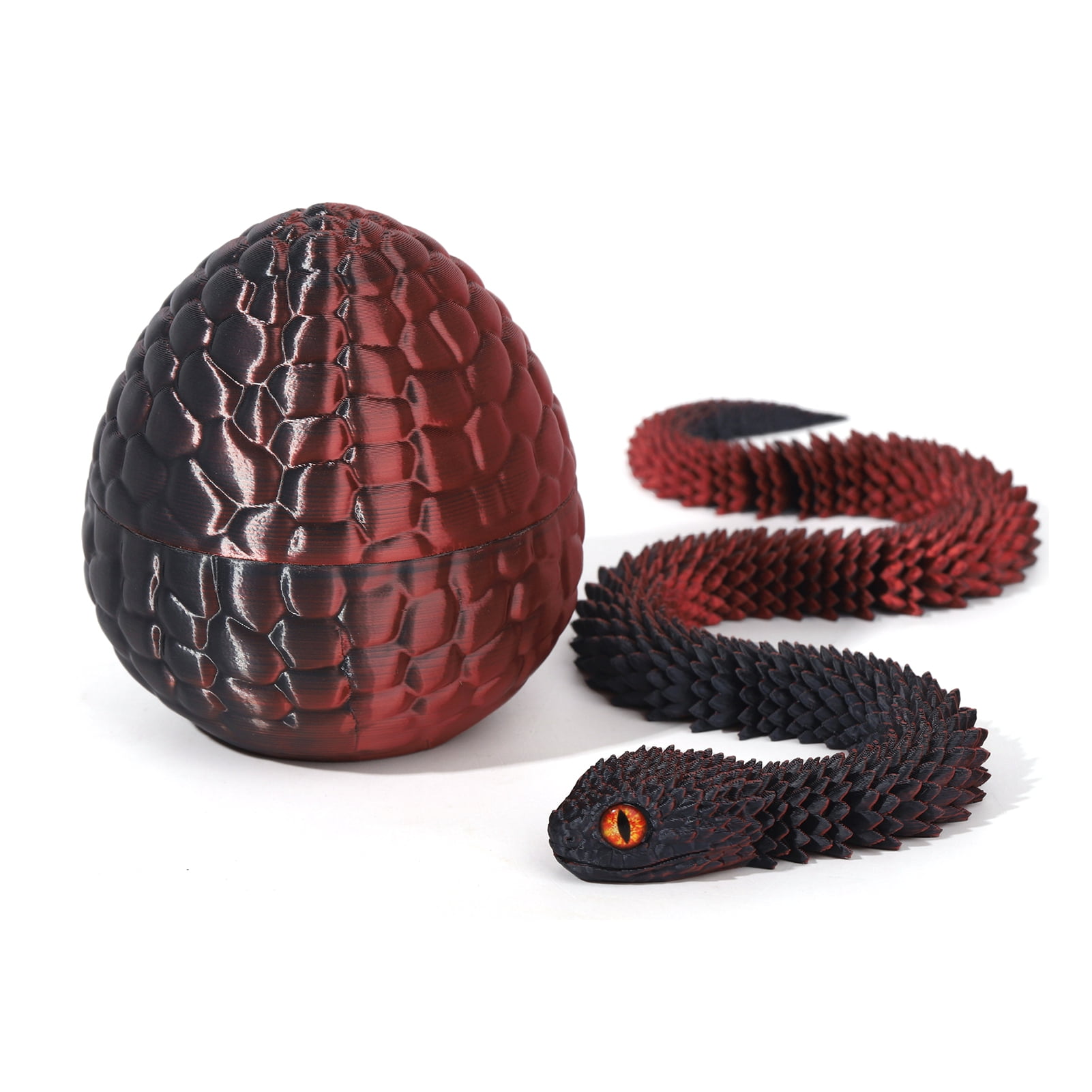 BAELLERT 1 Set 3D Printed Snake Egg Figurine Movable Joints Snake ...
