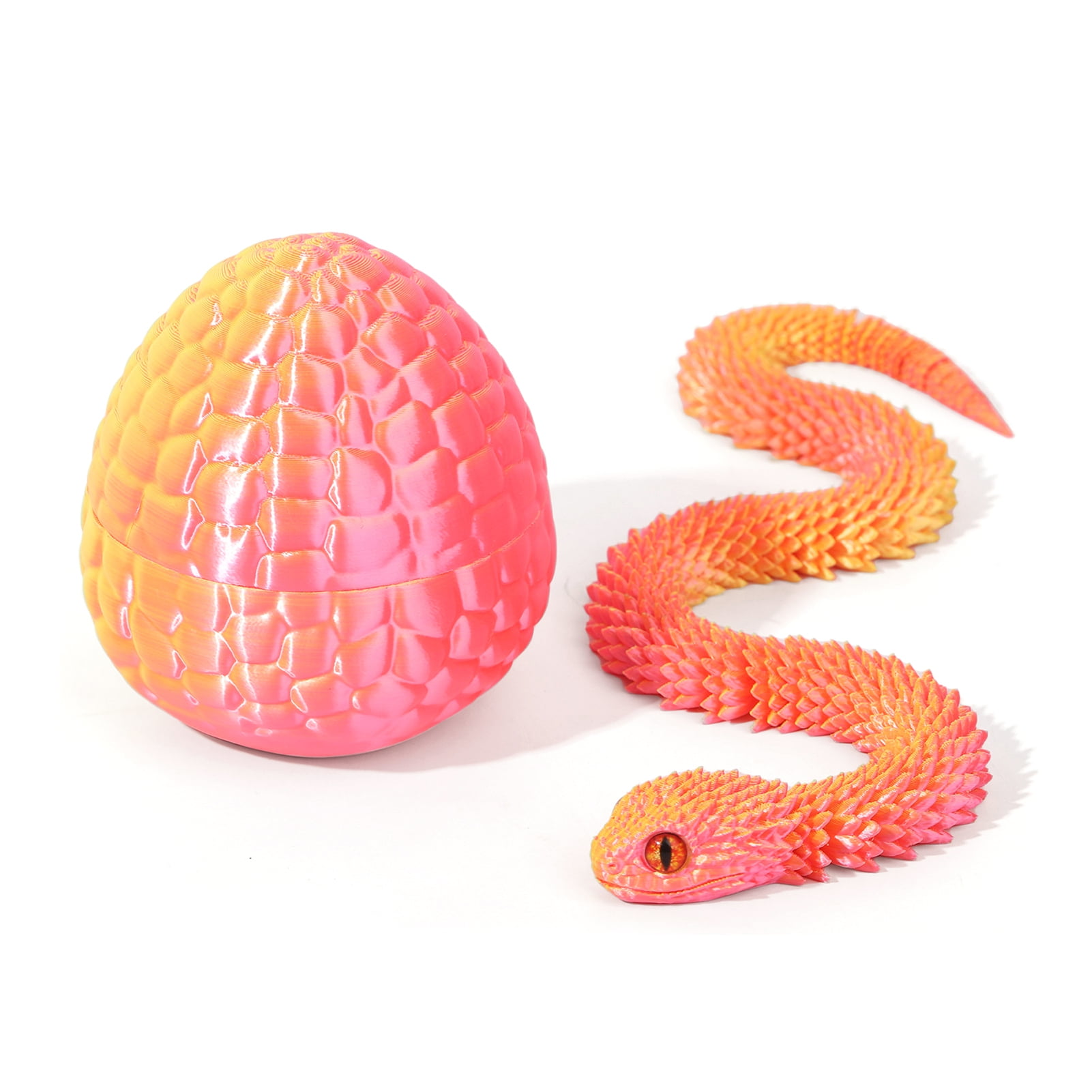 BAELLERT 1 Set 3D Printed Snake Egg Figurine Movable Joints Snake ...