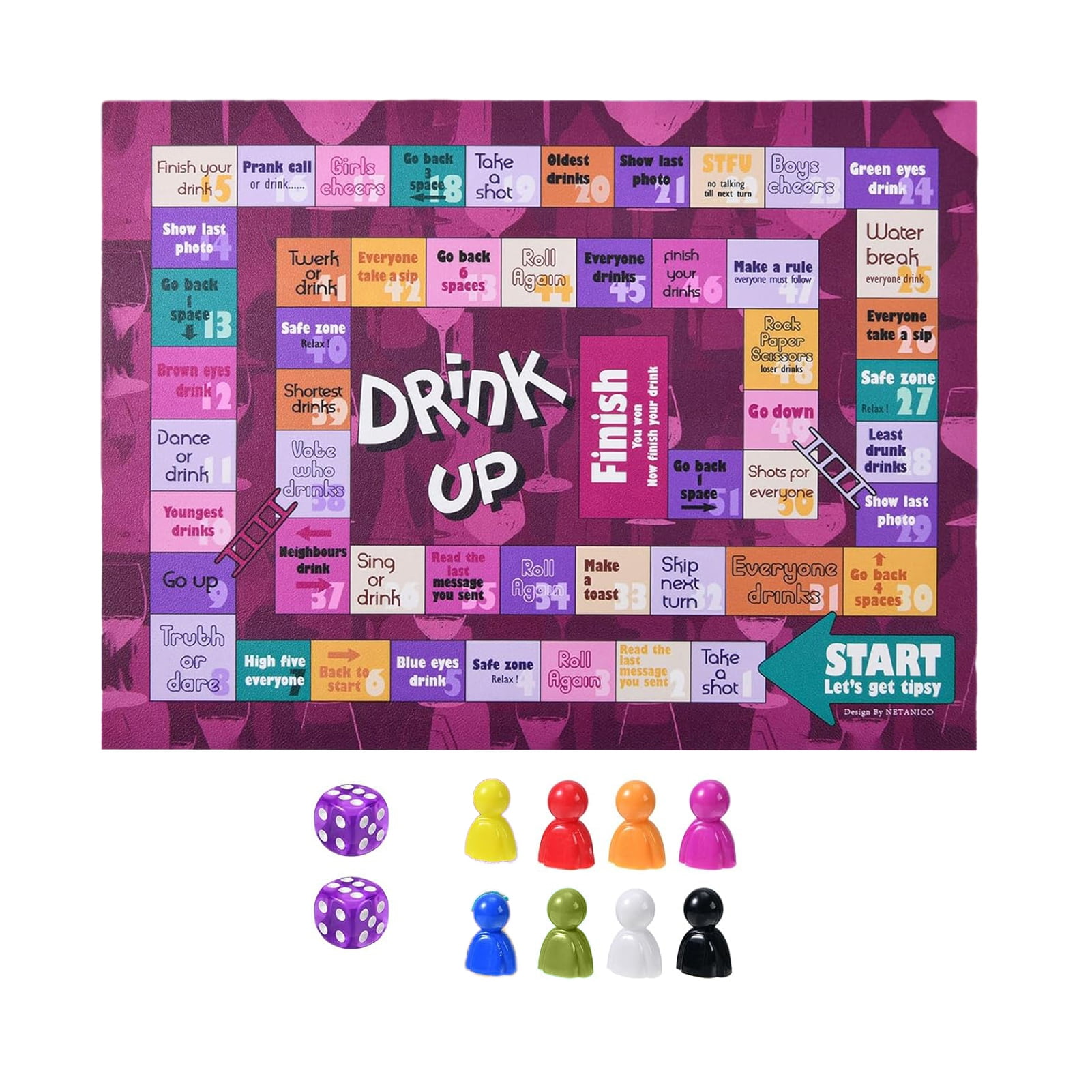 BAELLERT 1 Set Adults Drinking Dice Game Multiplayer Interactive Couple ...