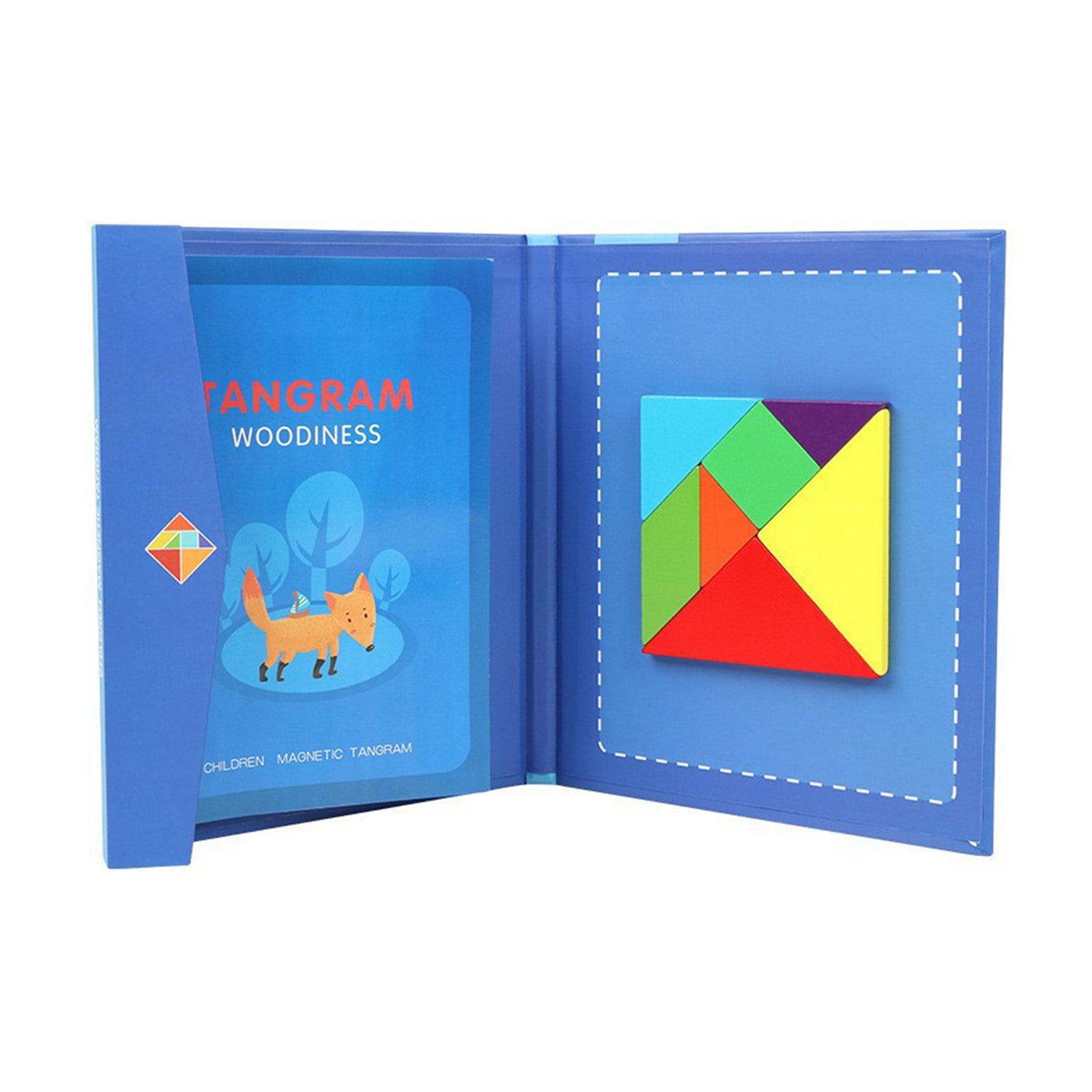 BAELLERT 1 Set Baby Magnetic Tangram Puzzle Book Color Shape Cognition ...