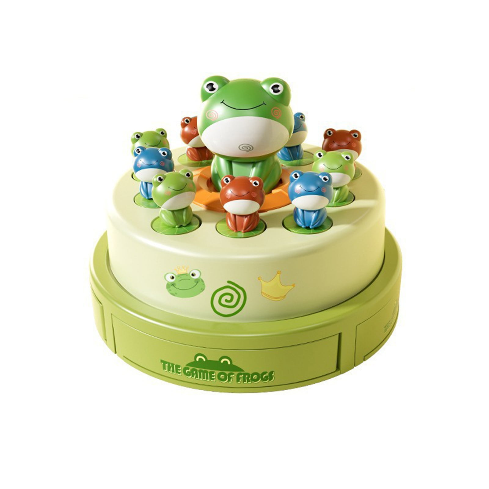 BAELLERT 1 Set Bouncing Frog Toy Rotating Turntable Cartoon Frog ...