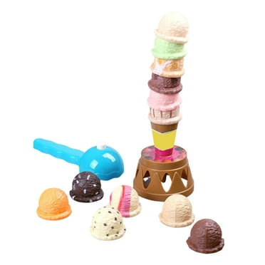 Costway Toddler's Pretend Play Ice Cream Stand - Wooden Learning Toy ...