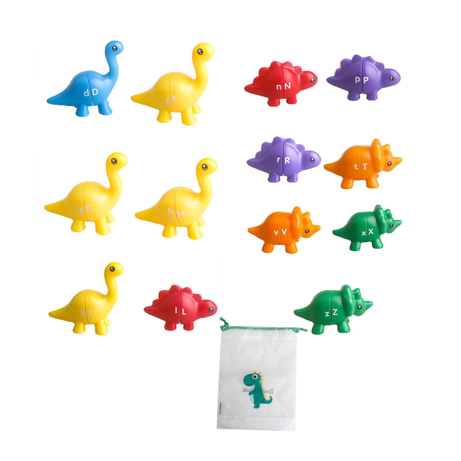 BAELLERT 1 Set Kids Dinosaur Letter Matching Toy Toddlers Preschool ABC ...