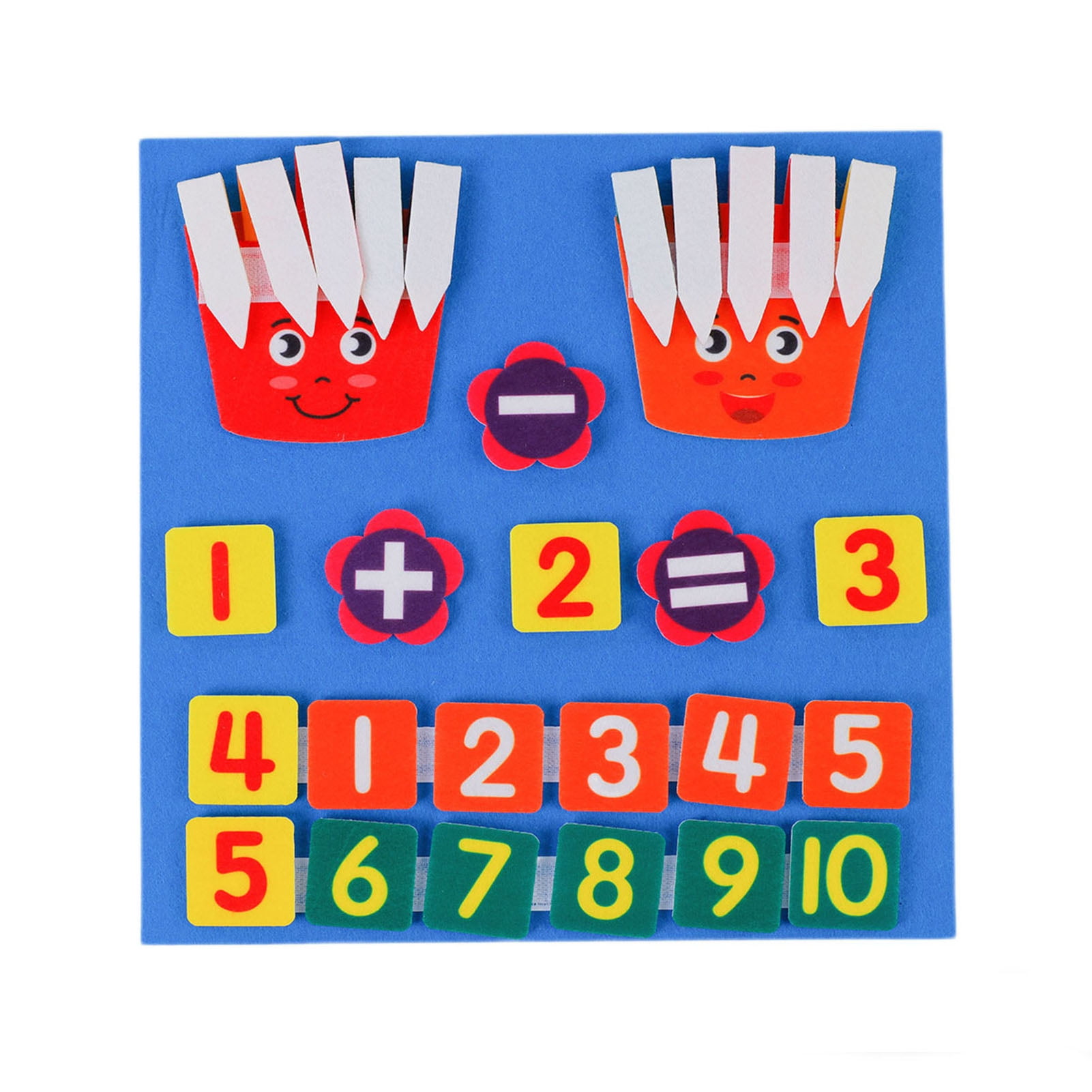 BAELLERT 1 Set Kids Felt Math Board with 1-10 Numbers Operation Symbols ...