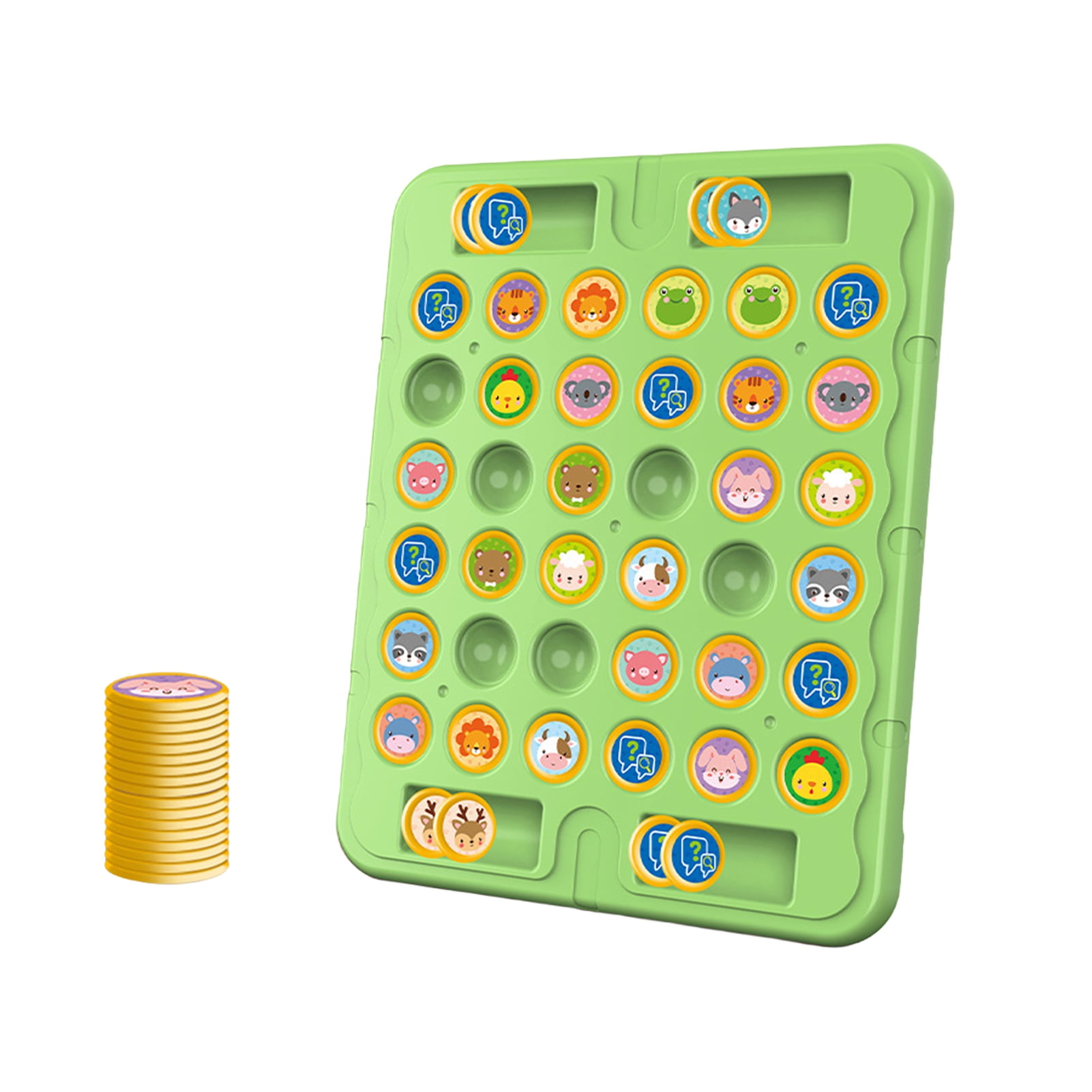 BAELLERT 1 Set Kids Memory Flip Chess Game 2 Players Animal Fruit Chess ...