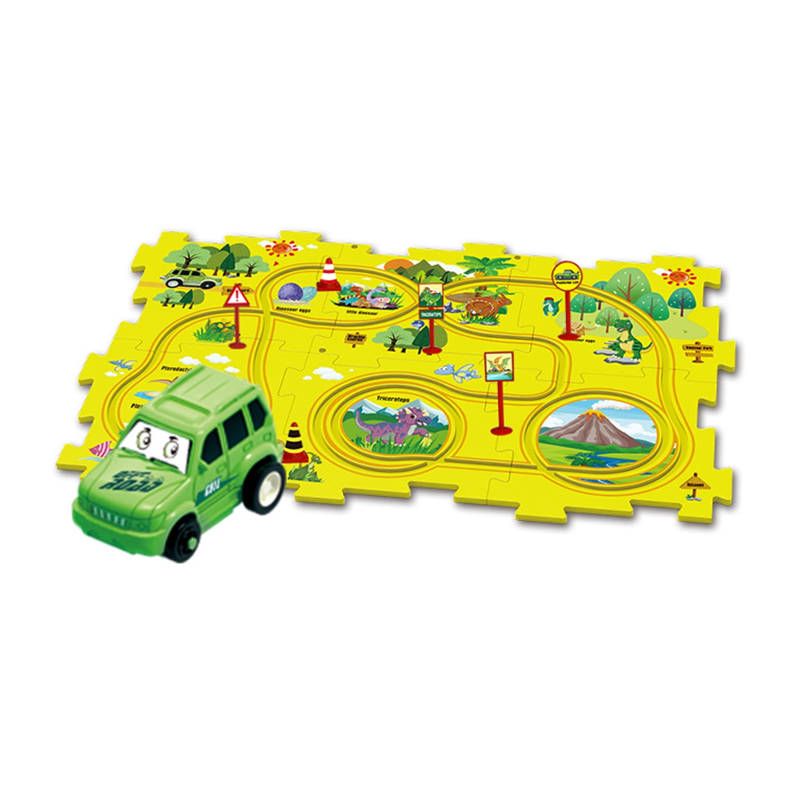 BAELLERT 1 Set Kids Puzzle Track Car Toy Educational Road Builder Brain ...