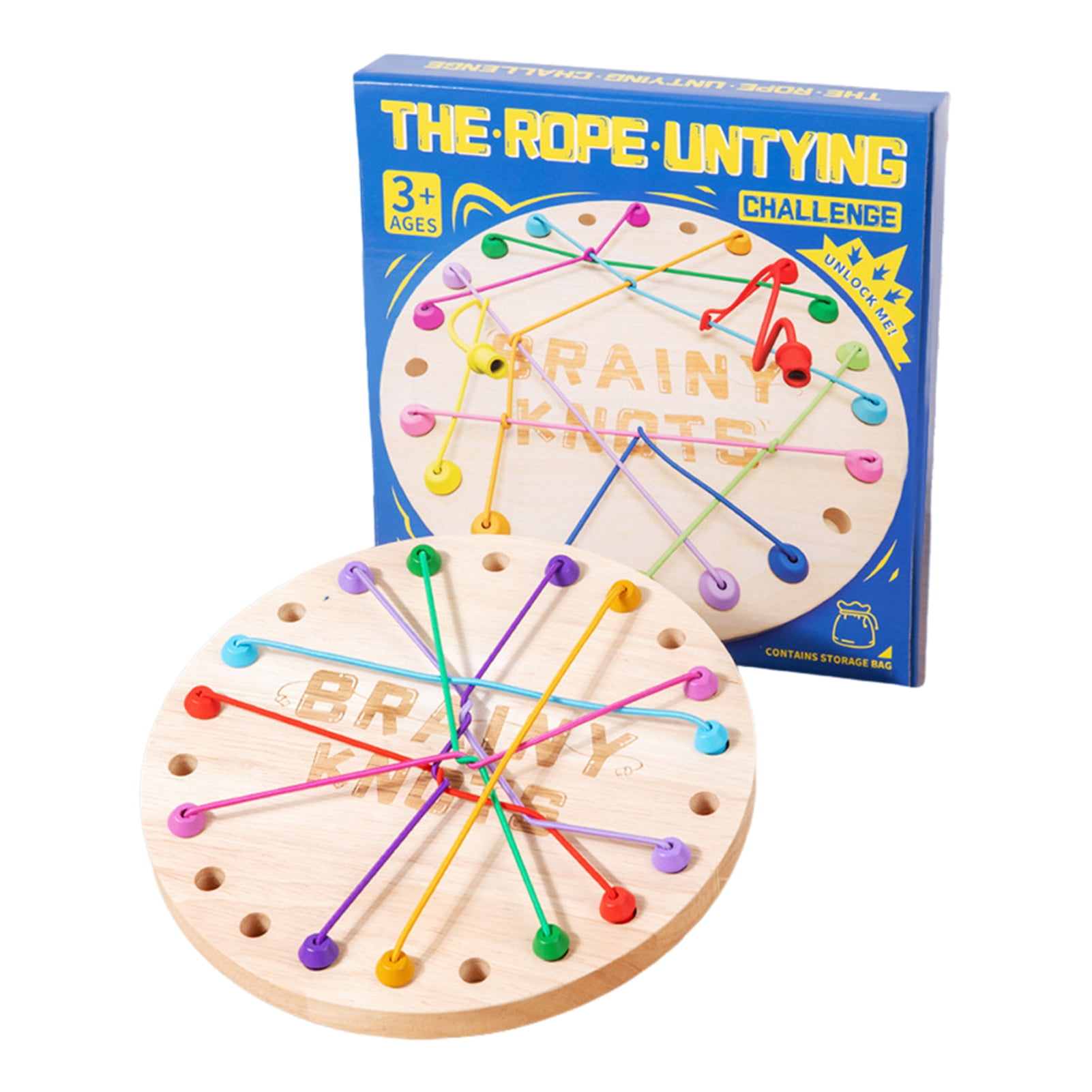 BAELLERT 1 Set Kids Rope Untangling Game Twisted Rope Knots Challenge ...