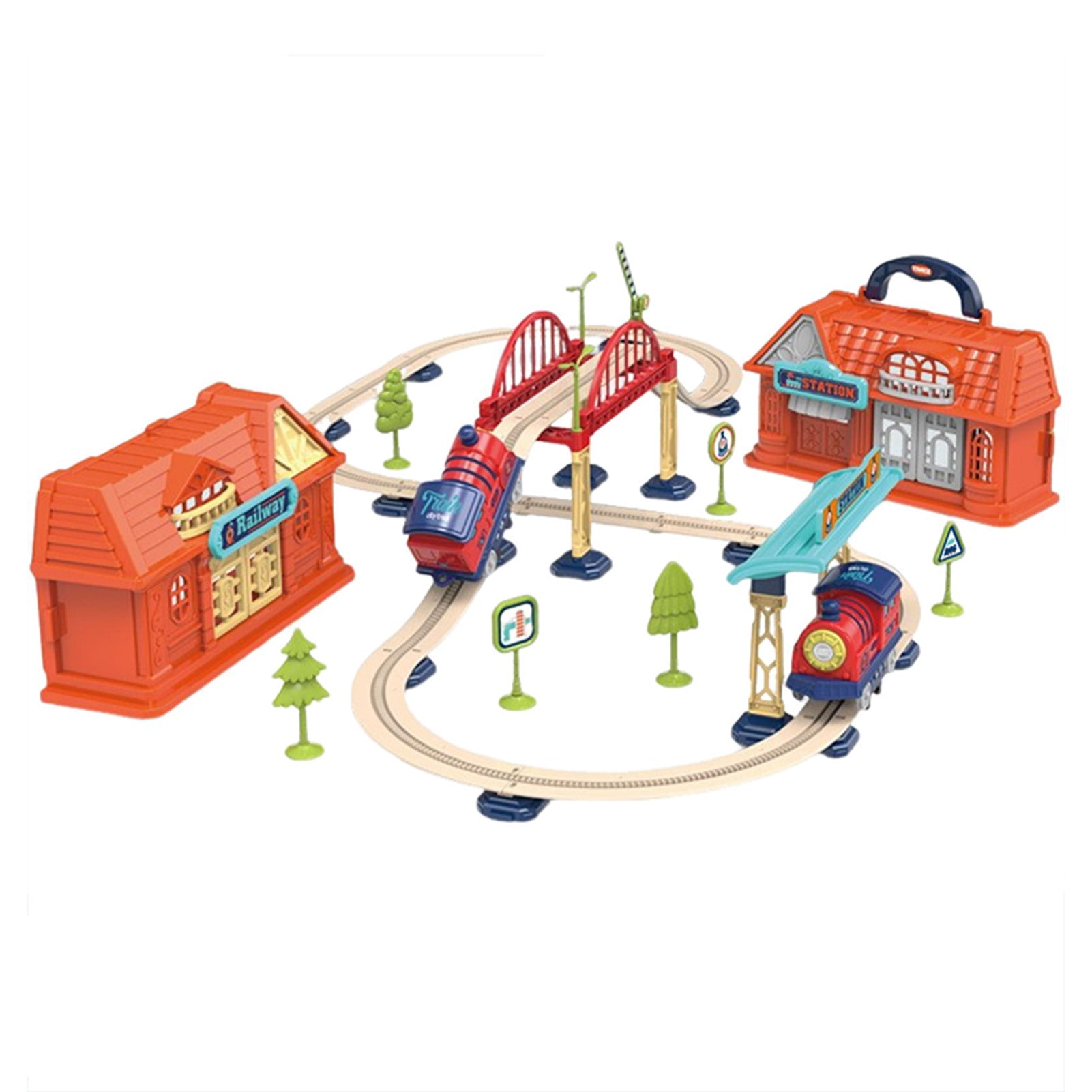 BAELLERT 1 Set Kids Train Track Kit Toddlers Boys Girls Educational ...
