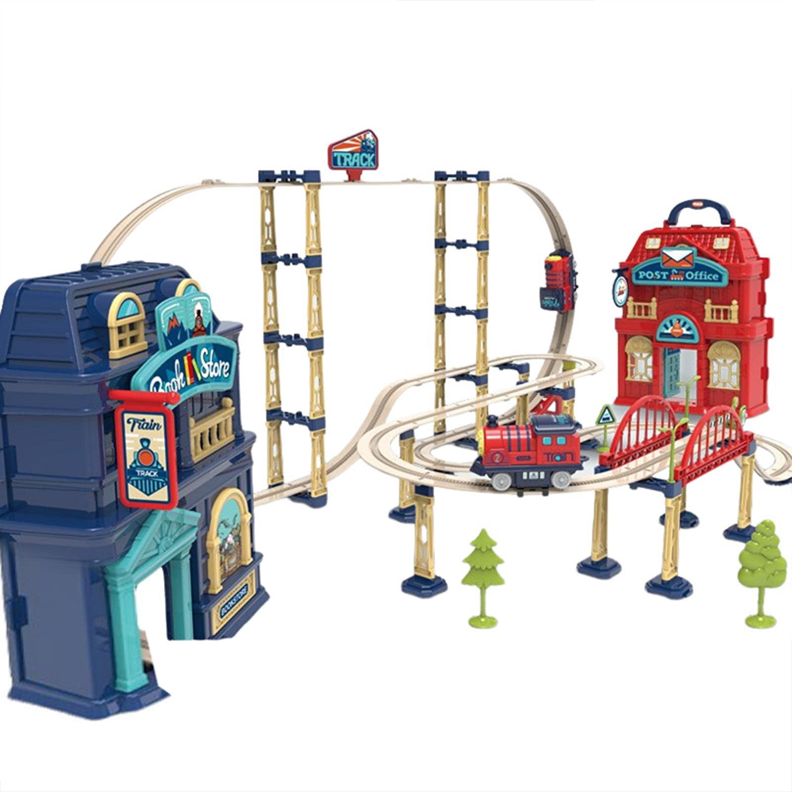 BAELLERT 1 Set Kids Train Track Kit Toddlers Boys Girls Educational ...