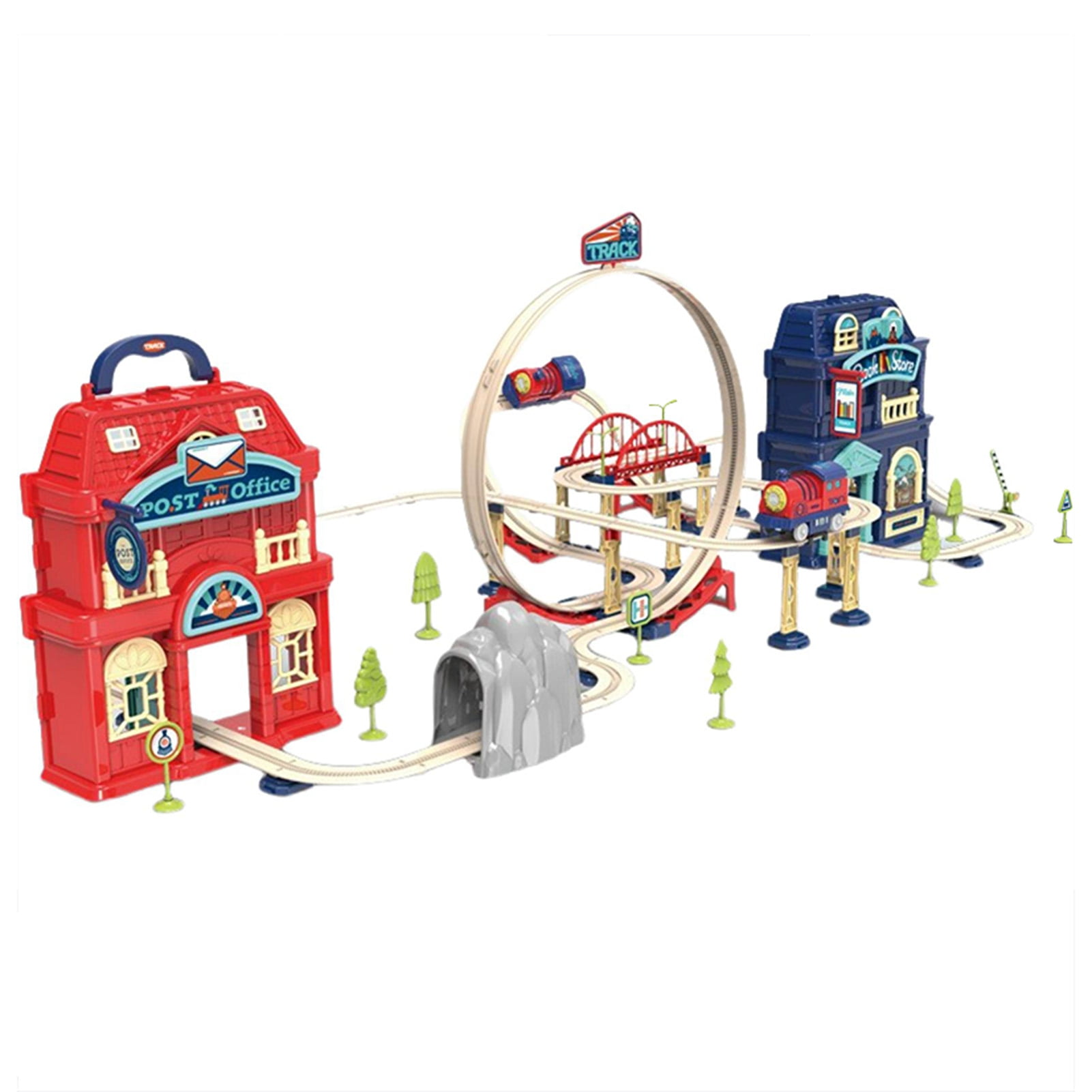 BAELLERT 1 Set Kids Train Track Kit Toddlers Boys Girls Educational ...