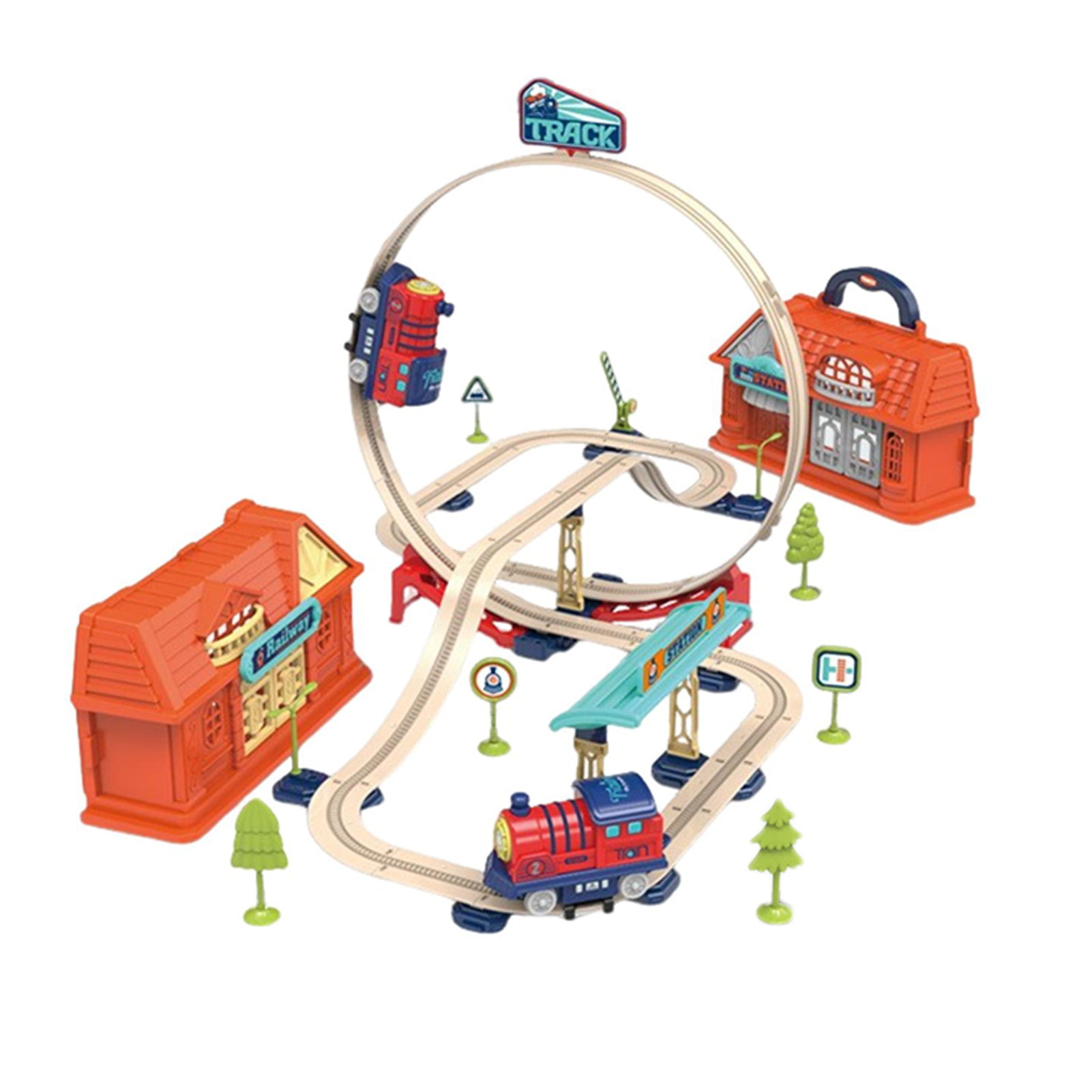 BAELLERT 1 Set Kids Train Track Kit Toddlers Boys Girls Educational ...