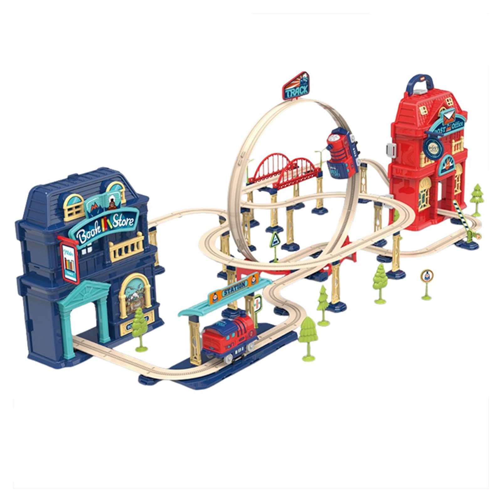BAELLERT 1 Set Kids Train Track Kit Toddlers Boys Girls Educational ...