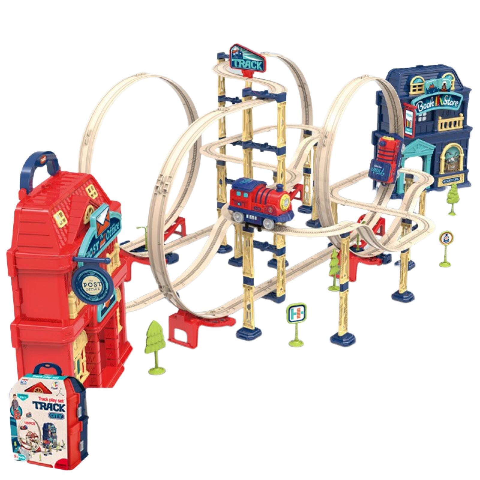 BAELLERT 1 Set Kids Train Track Kit Toddlers Boys Girls Educational ...