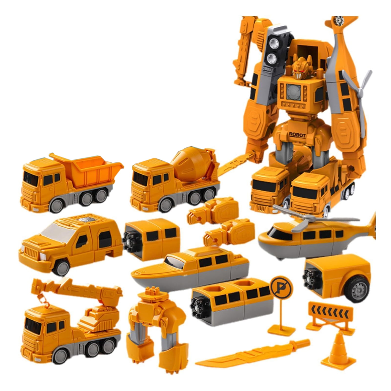 BAELLERT 1 Set Kids Transforming Robot Car Toy Magnetic Modular ...