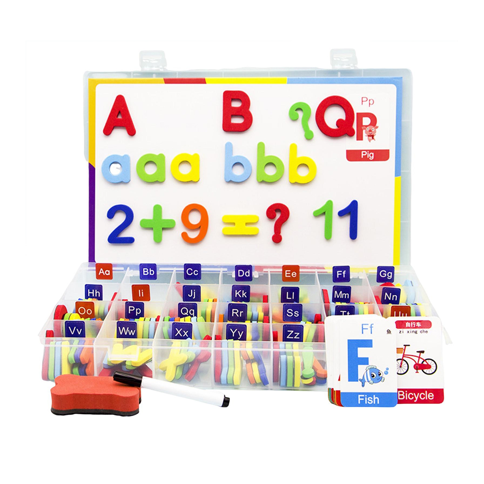 BAELLERT 1 Set Magnetic English Letter Toy Colorful Uppercase Lowercase ...