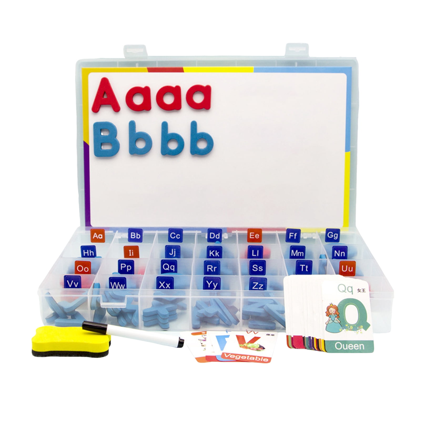 BAELLERT 1 Set Magnetic English Letter Toy Colorful Uppercase Lowercase ...