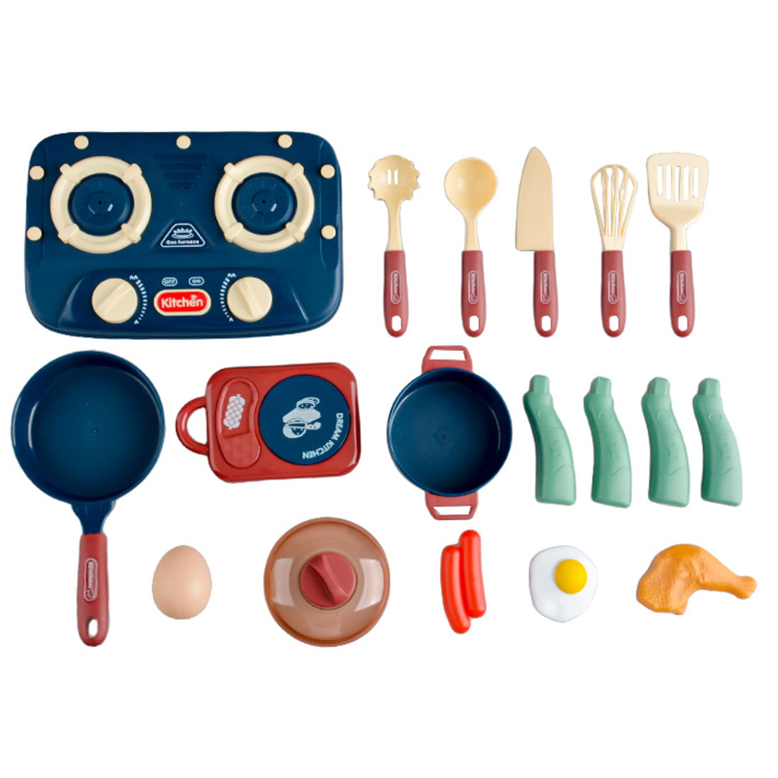 BAELLERT 1 Set Mini Kitchen Cooking Playset Adjustable Knob Stove with ...